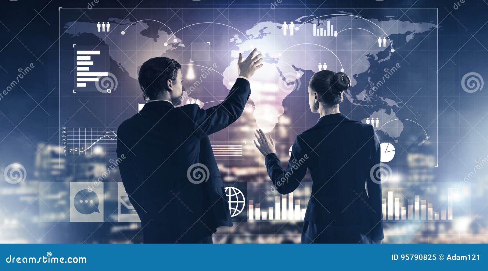 Concept of Partnership and Cooperation with People Using Virtual Stock ...