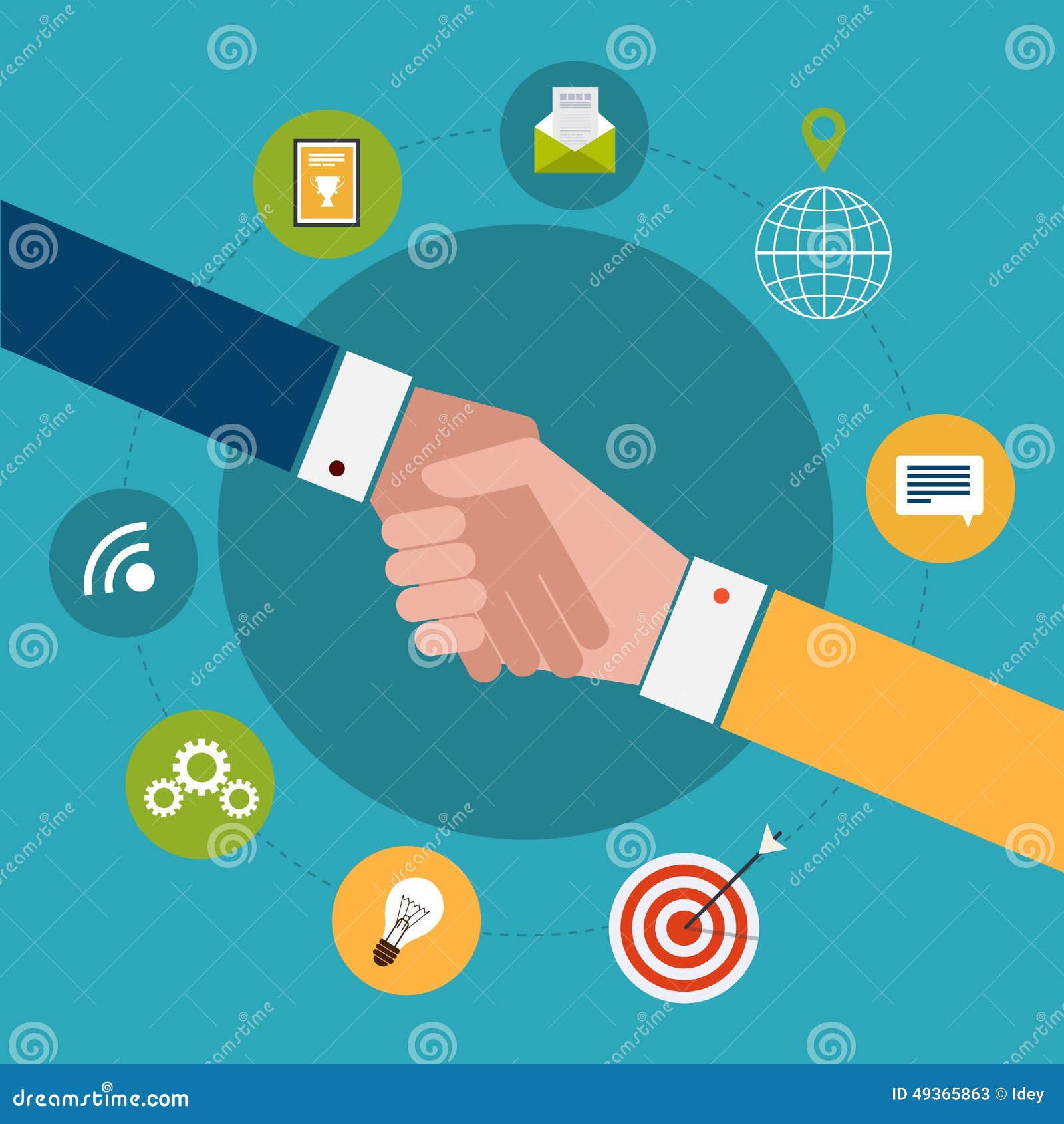 Concept for Partnership and Team Work Stock Vector - Illustration of ...