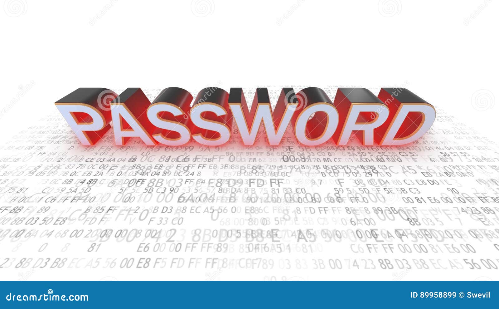 The Concept of Password Protection. Enter Password Stock Illustration ...