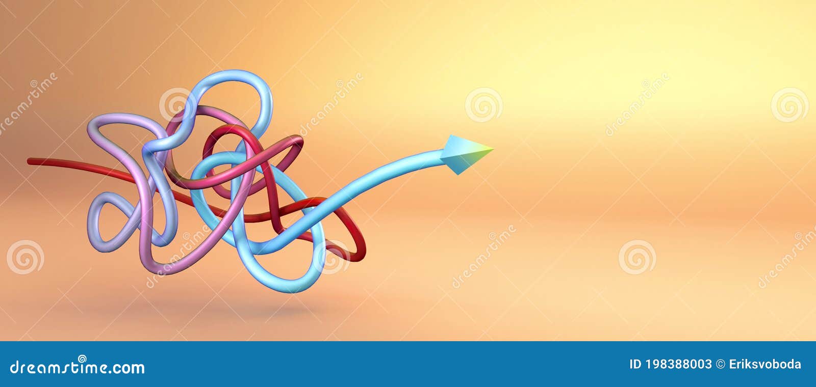 Concept the Path Solutions of Problems. Complicated Path. Chaotic Way ...