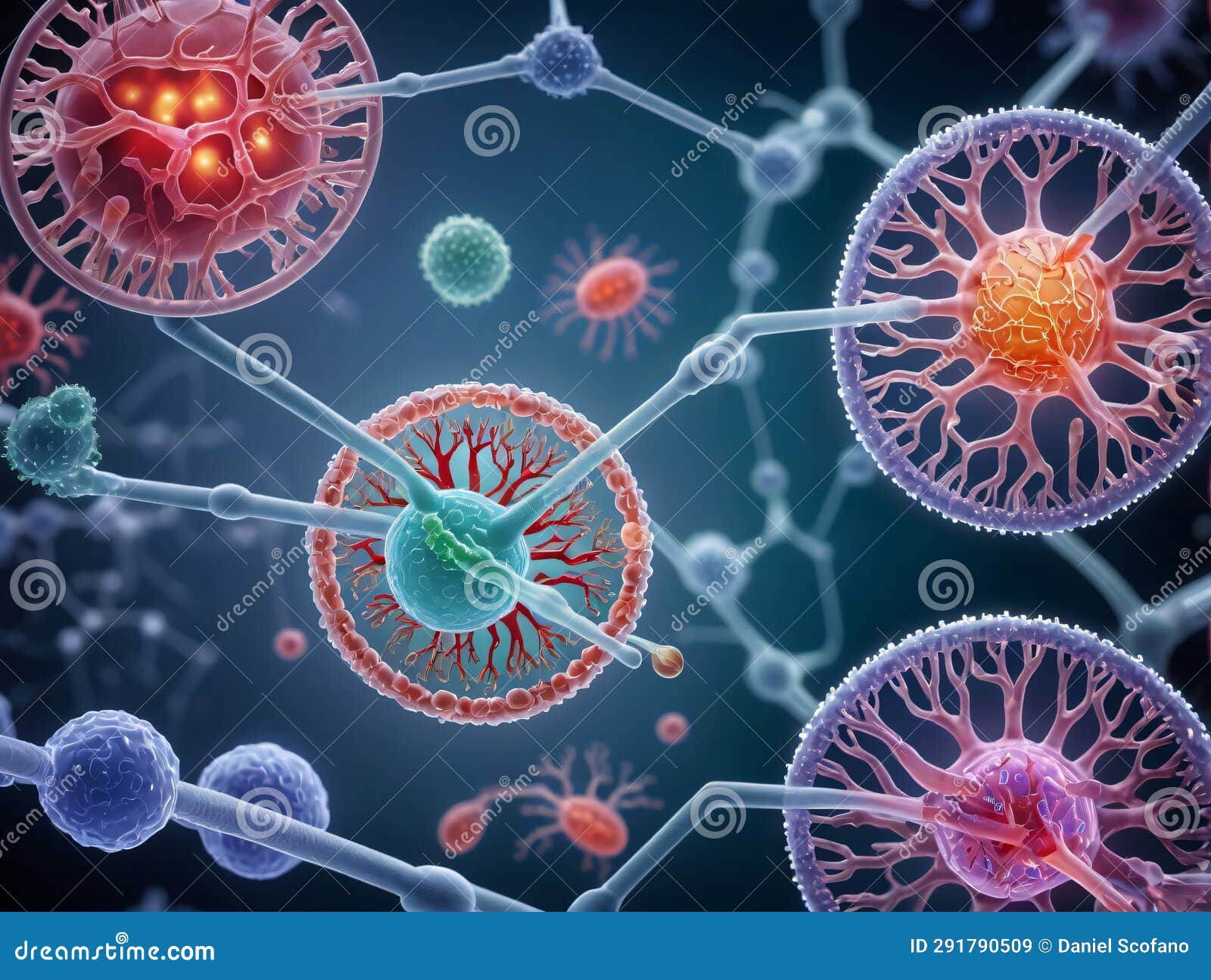 A Pathogen Cell with a Pathogen Cell in the Center. Generative AI Stock ...