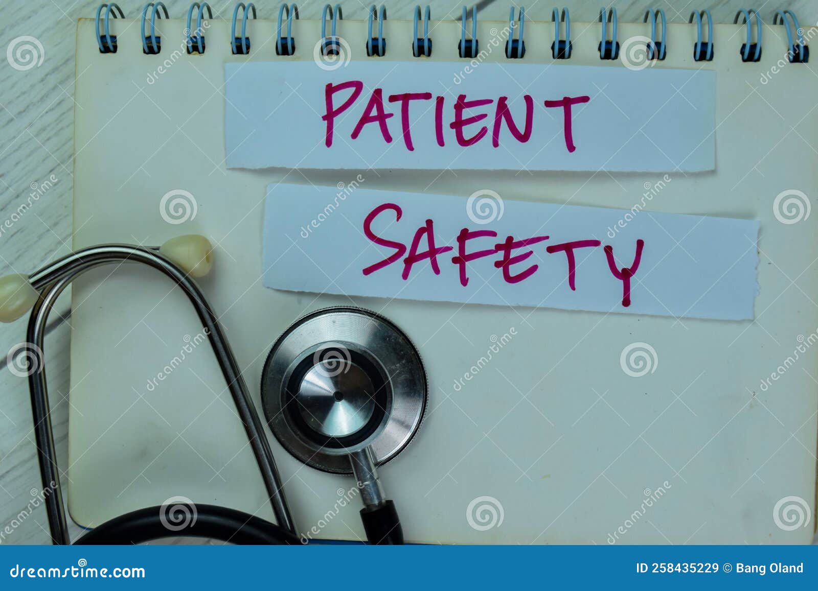 Concept of Patient Safety Write on Sticky Notes Isolated on Wooden ...