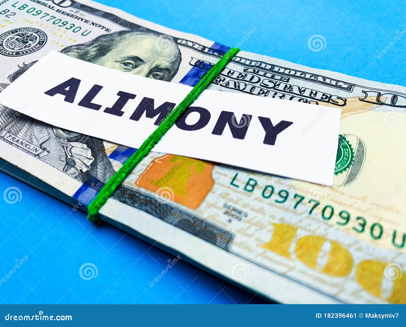 Concept of Paying Alimony, Stack of Money on the Table Stock Image ...