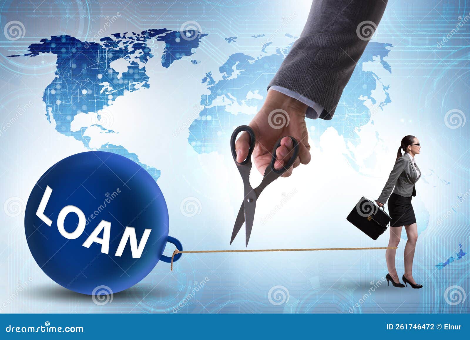 Concept of Paying Off All the Debts Stock Photo - Image of bankrupt ...