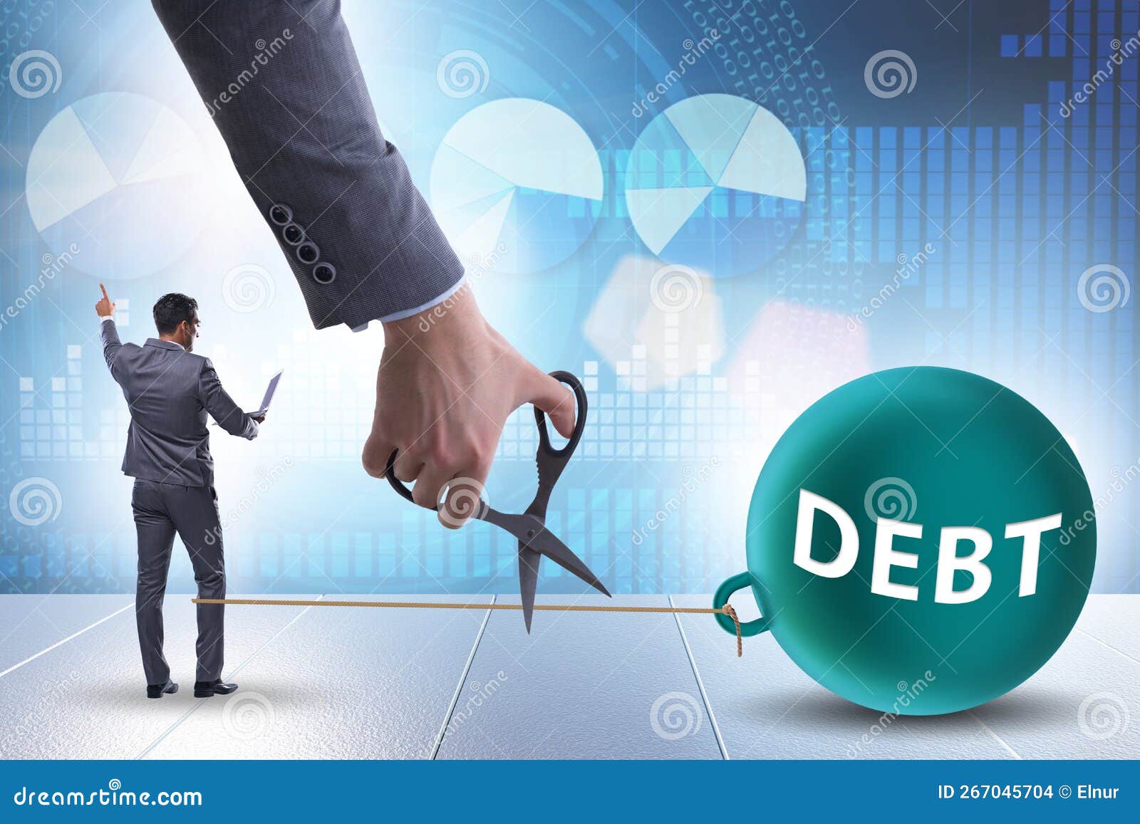 Concept of Paying Off All the Debts Stock Photo - Image of loan ...