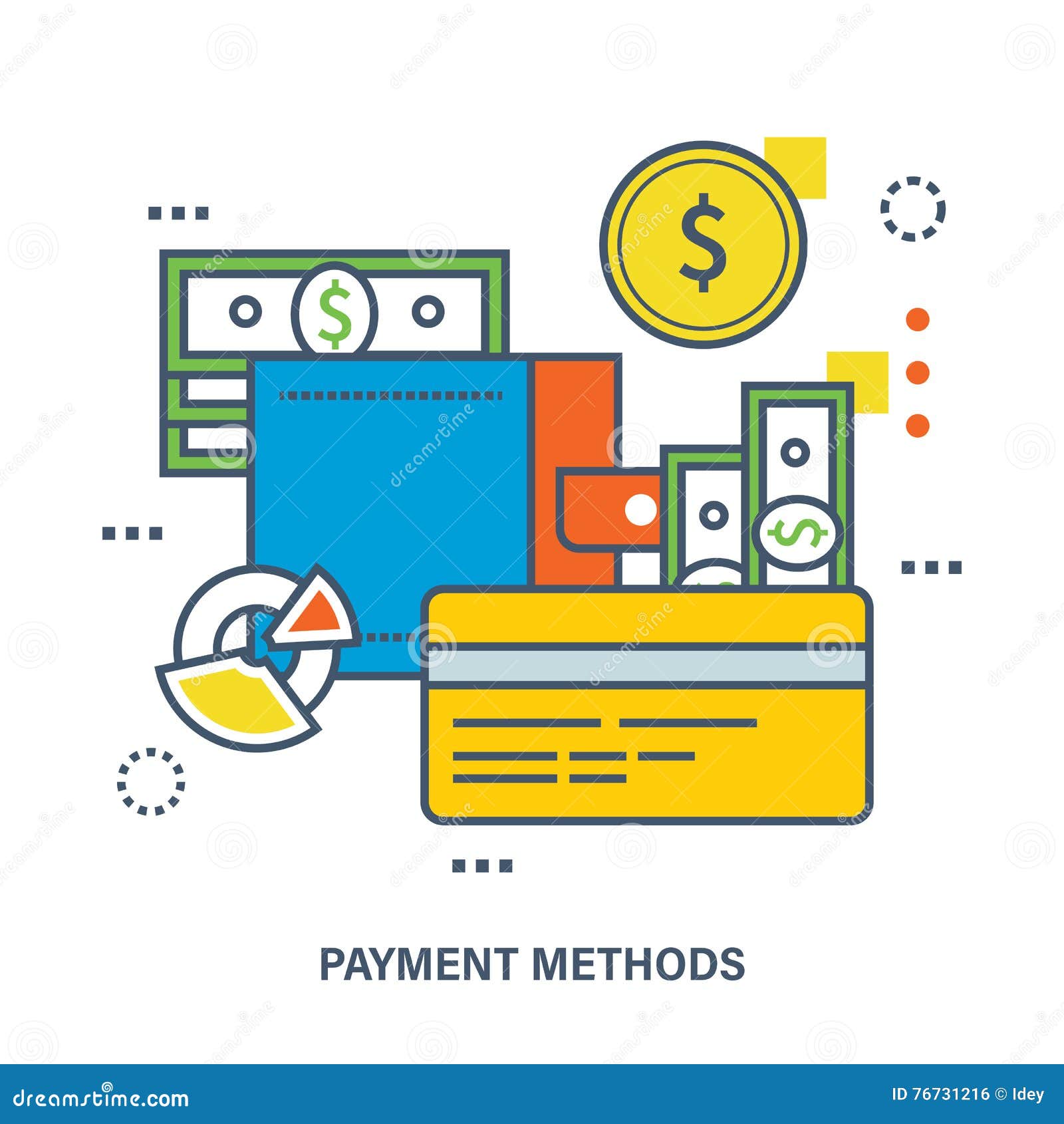 Concept of Payment Methods. Stock Vector - Illustration of online, give ...