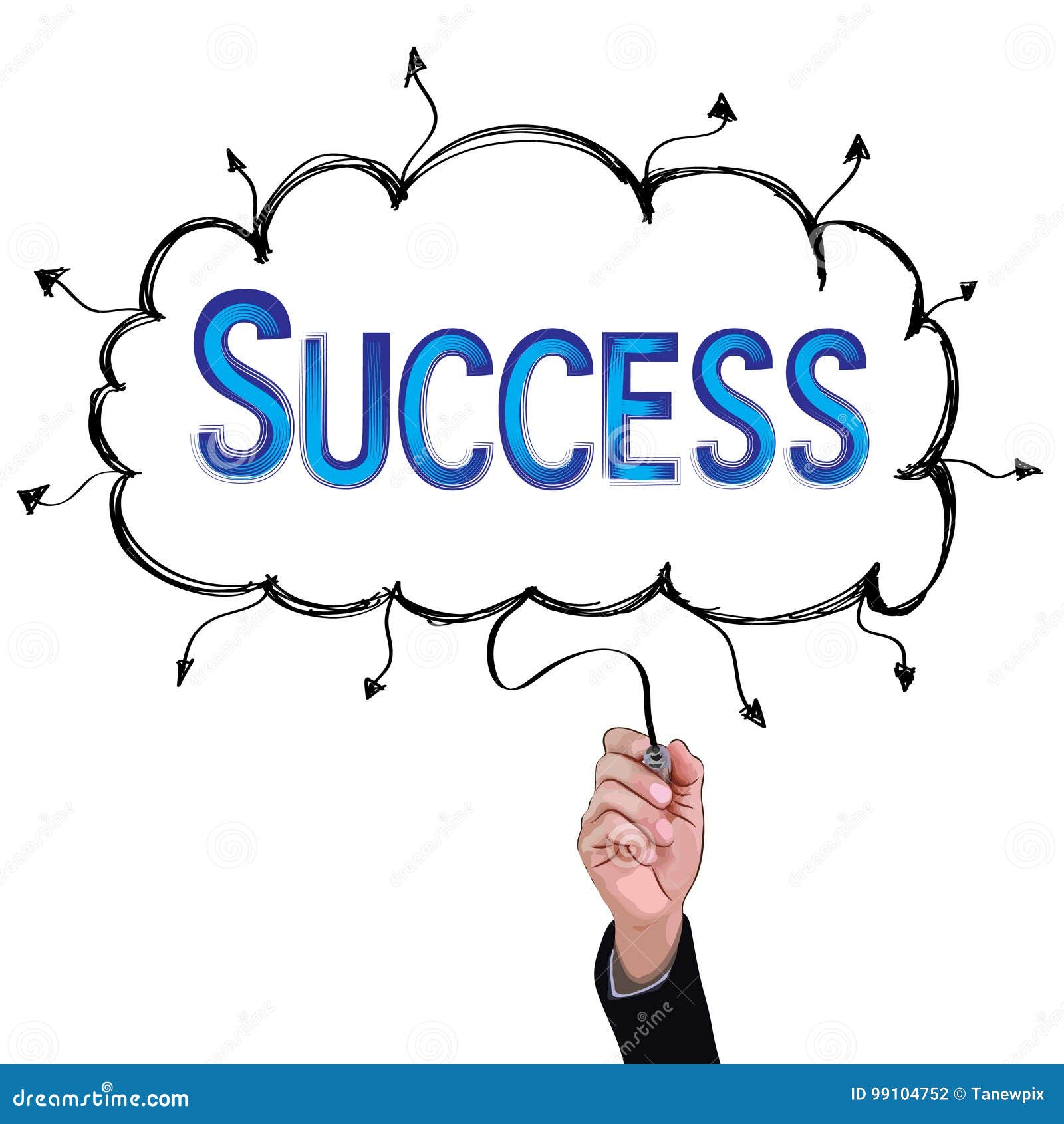 Blue Success Bar Chart On Big Pie Diagram Royalty-Free Stock Photo ...