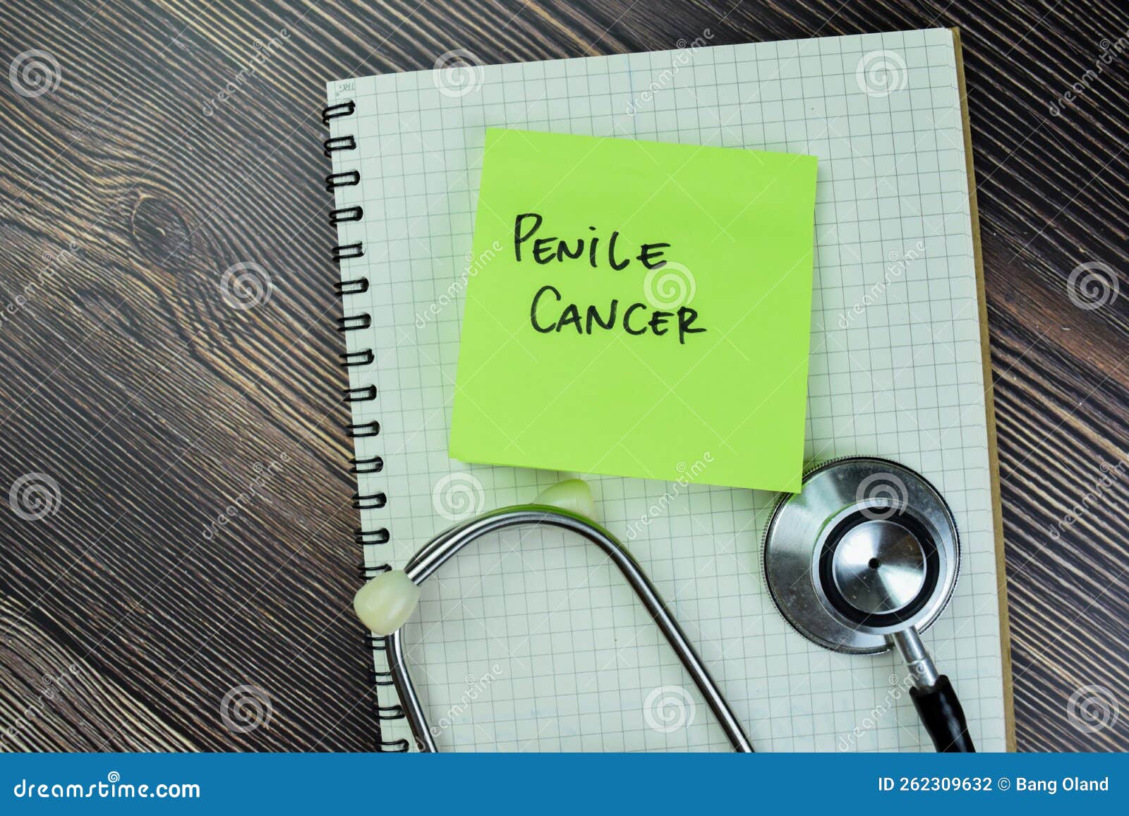 Concept of Penile Cancer Write on Sticky Notes Isolated on Wooden Table ...