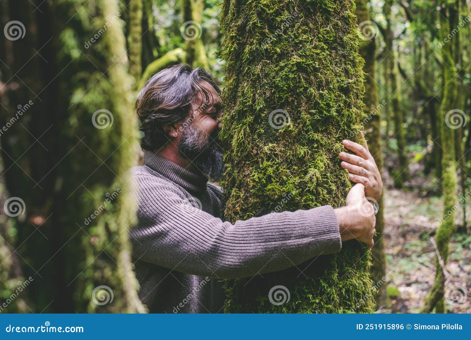 Concept of People Loving Nature and Save Forest from Deforestation ...