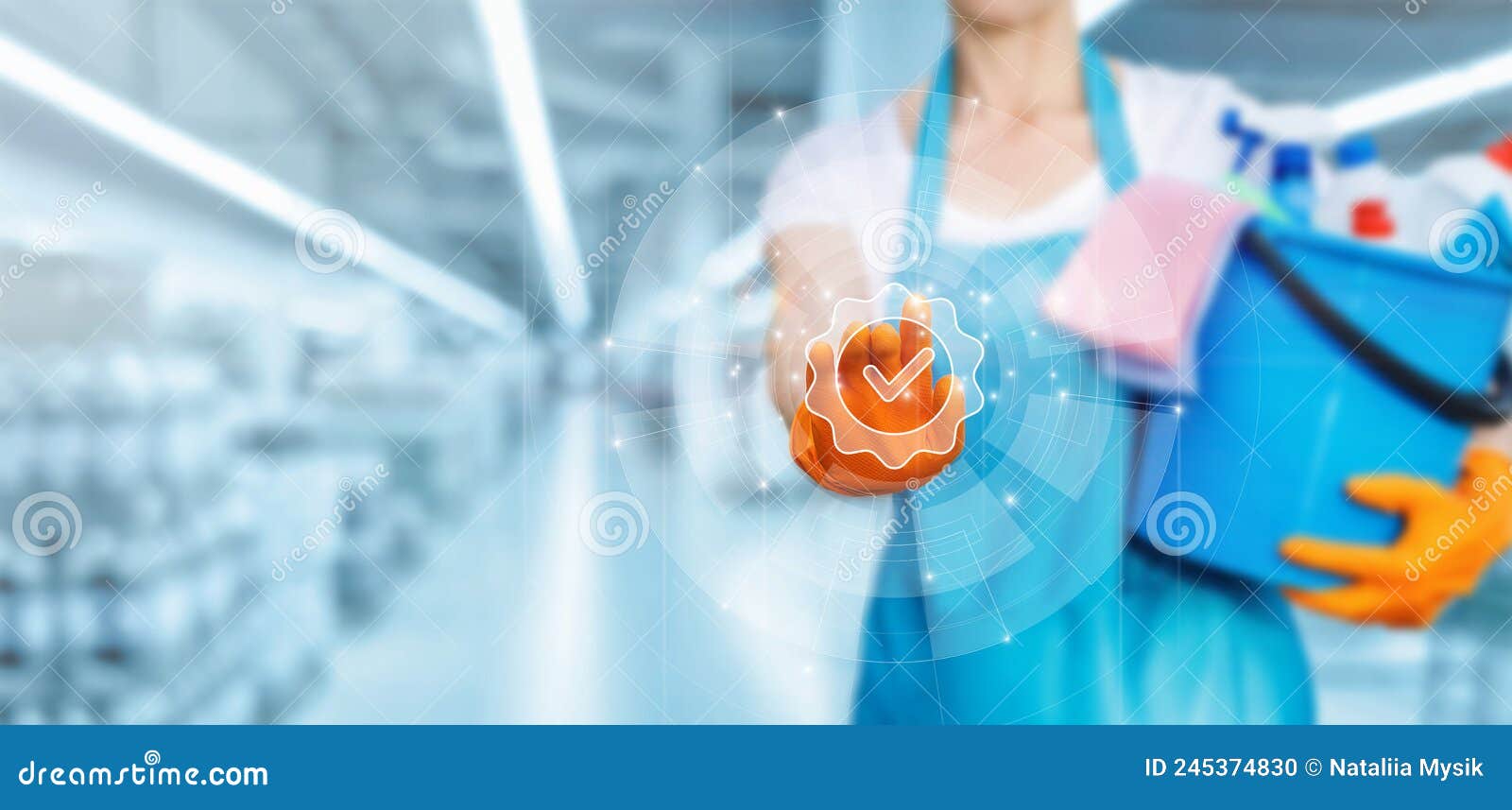 Concept of Performing Quality Cleaning Services Stock Photo - Image of ...