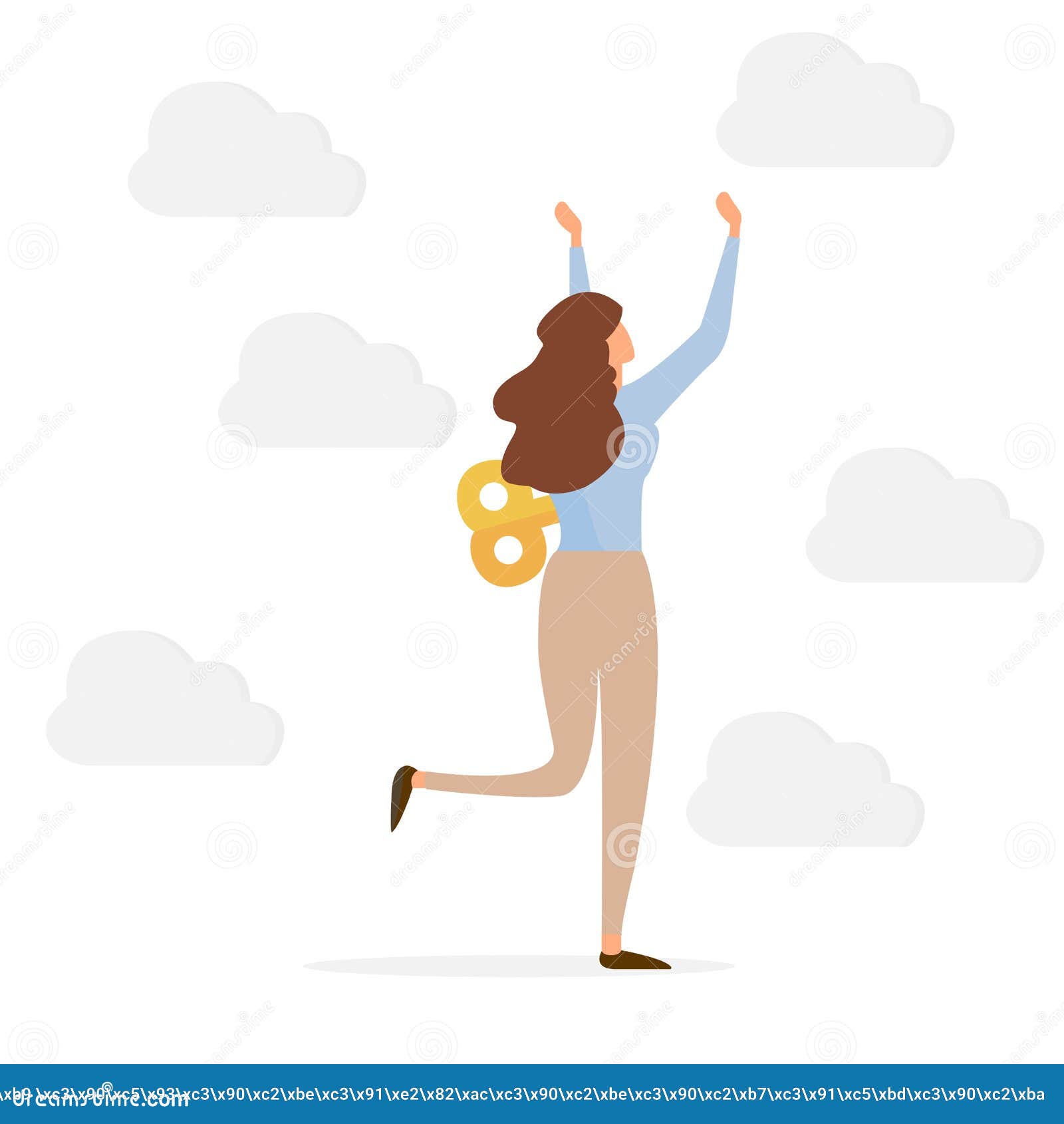 Concept of a Person Who is Exhausted, Vector Illustration Stock Vector ...