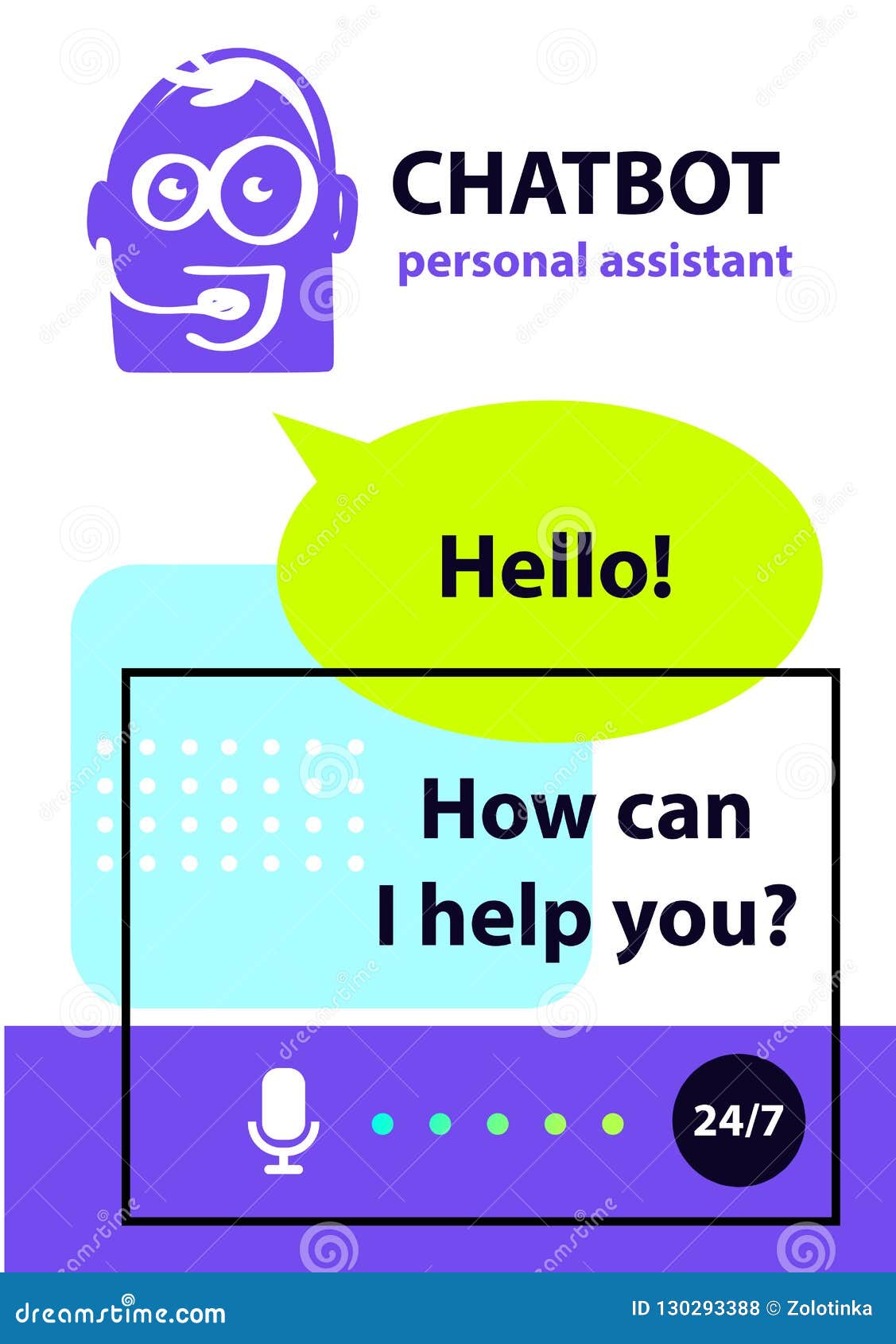 Concept Personal Assistant Robot Chatbot. Sketch Head Avatar Stock ...