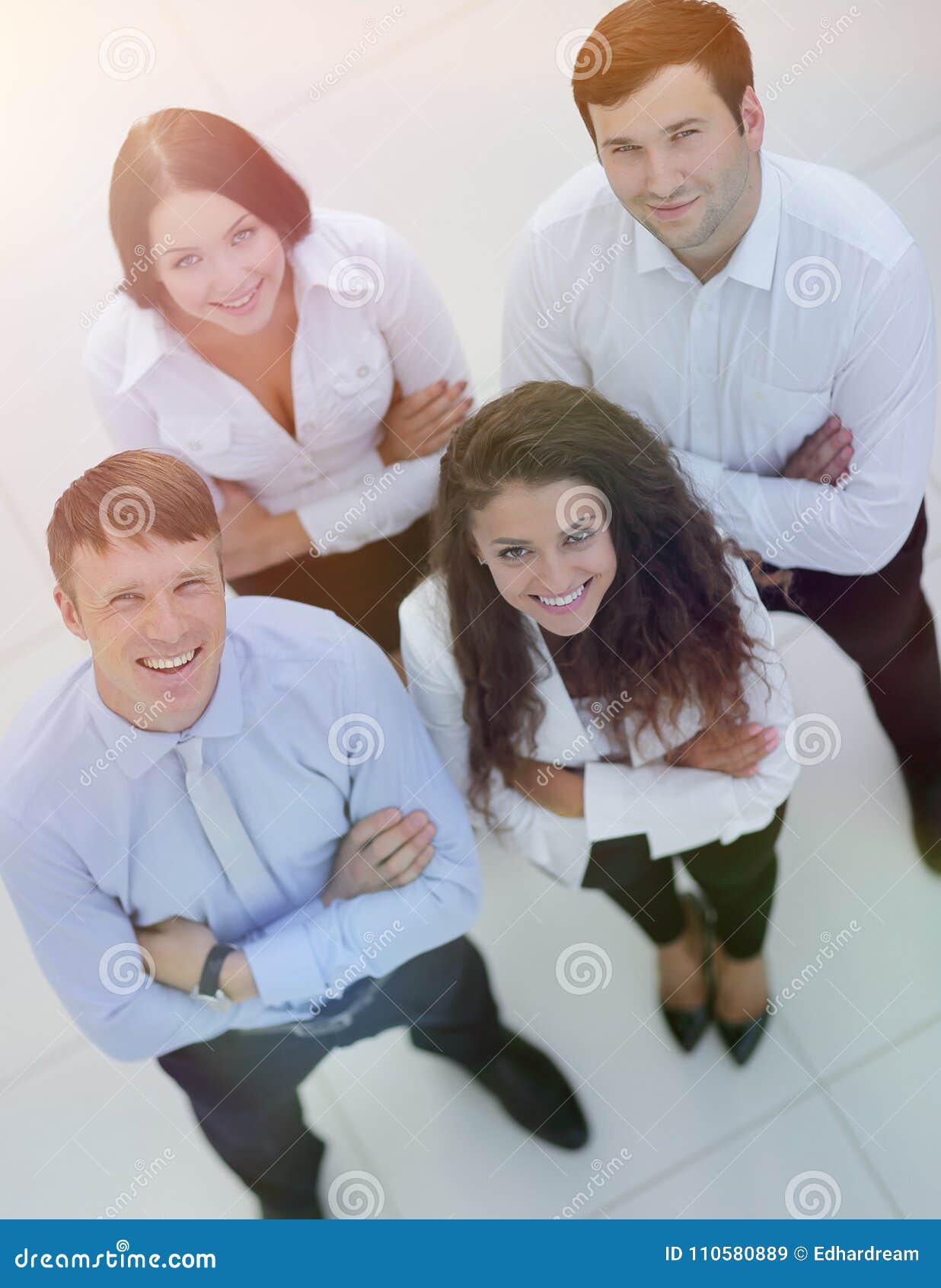 Successful Business Team Looking Up Stock Image - Image of graduate ...