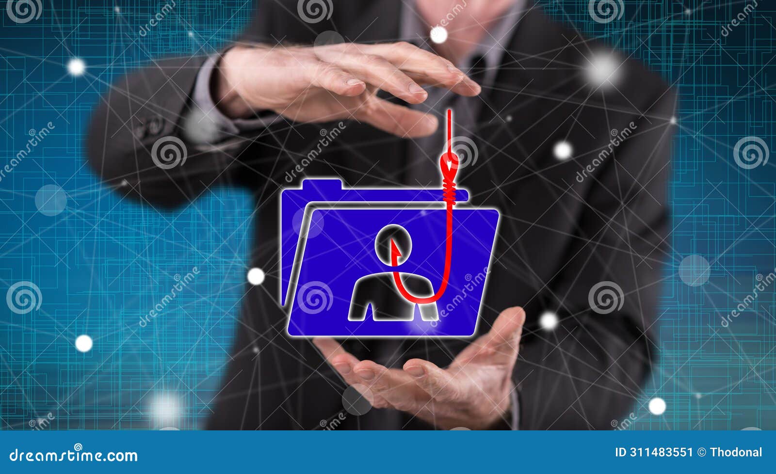 Concept of phishing stock image. Image of hook, background - 311483551