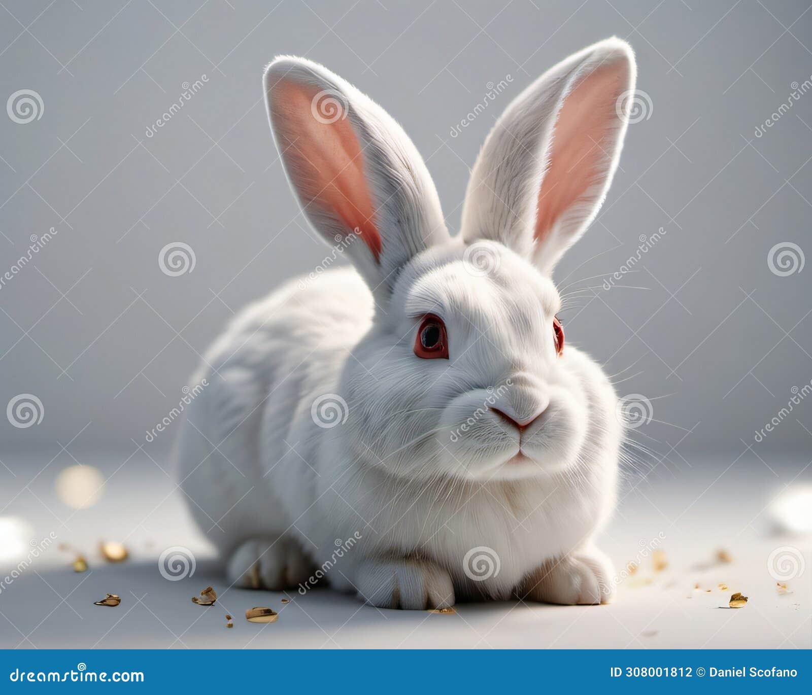 Photo of White Rabbit Ears White Cutout Background, Easter Day, 3D ...