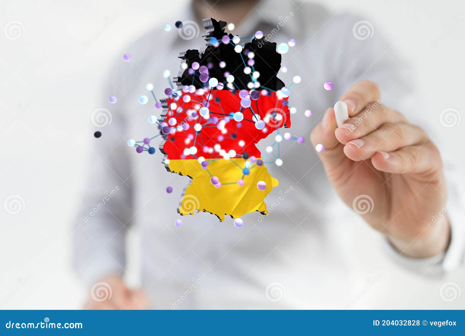 3D Map of Germany. Rendering Stock Photo - Image of plan, symbol: 204032828
