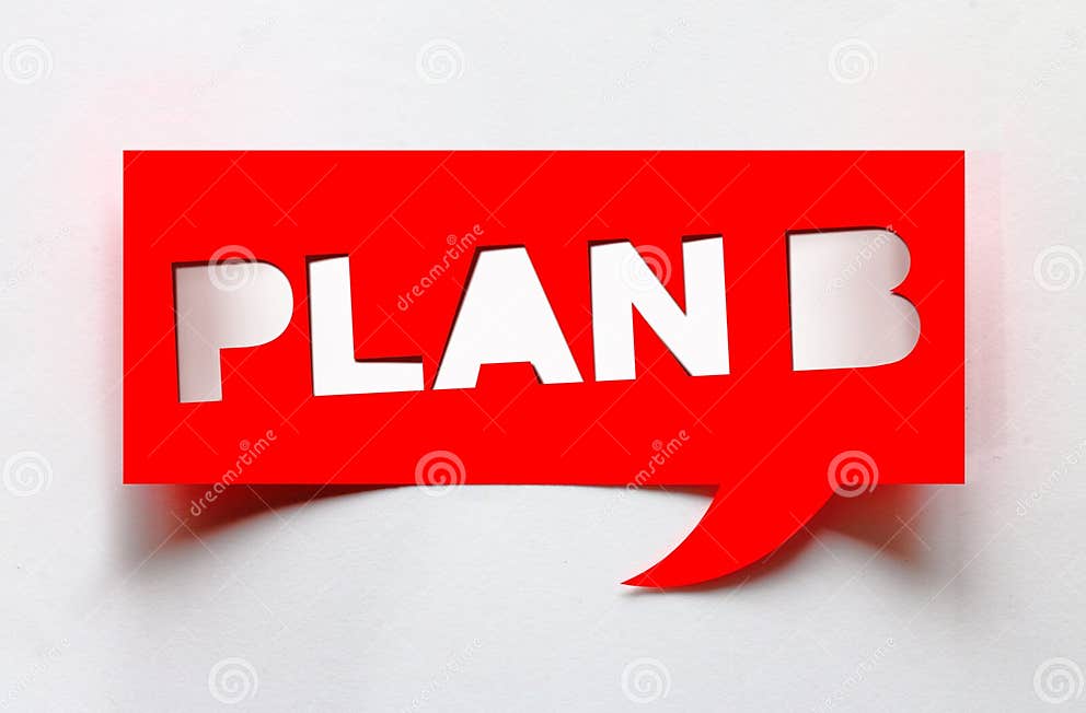 Concept of plan B stock image. Image of plan, paper, business - 97773579