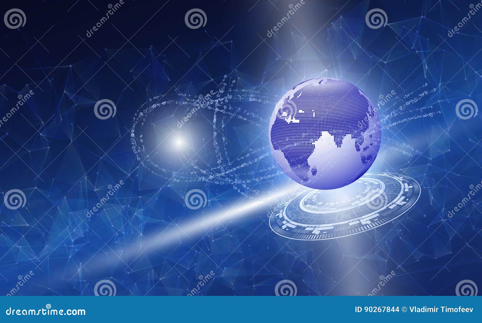 Concept of Planet Earth Computer World Cloud Computing Concept Stock ...