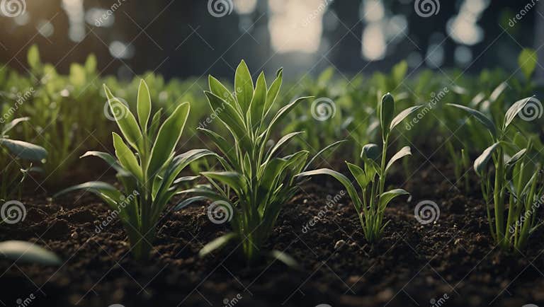 The Concept of Plant Communication Illustrated Using Data Paths. Stock ...