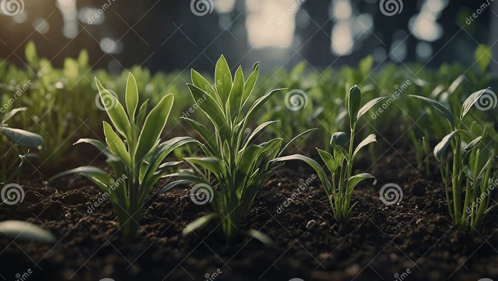 The Concept of Plant Communication Illustrated Using Data Paths. Stock ...