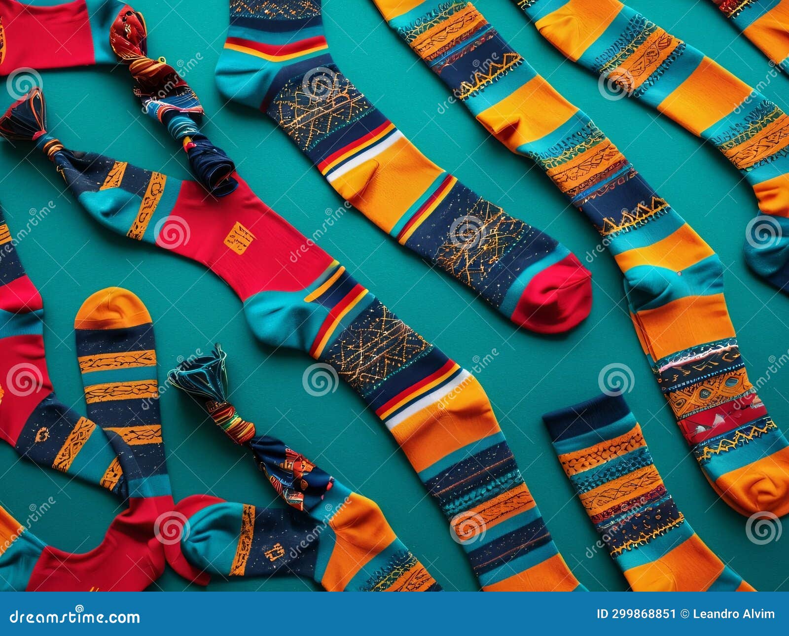 Playful Patterns Step Up Your Style with Vibrant Socks.AI Generated ...