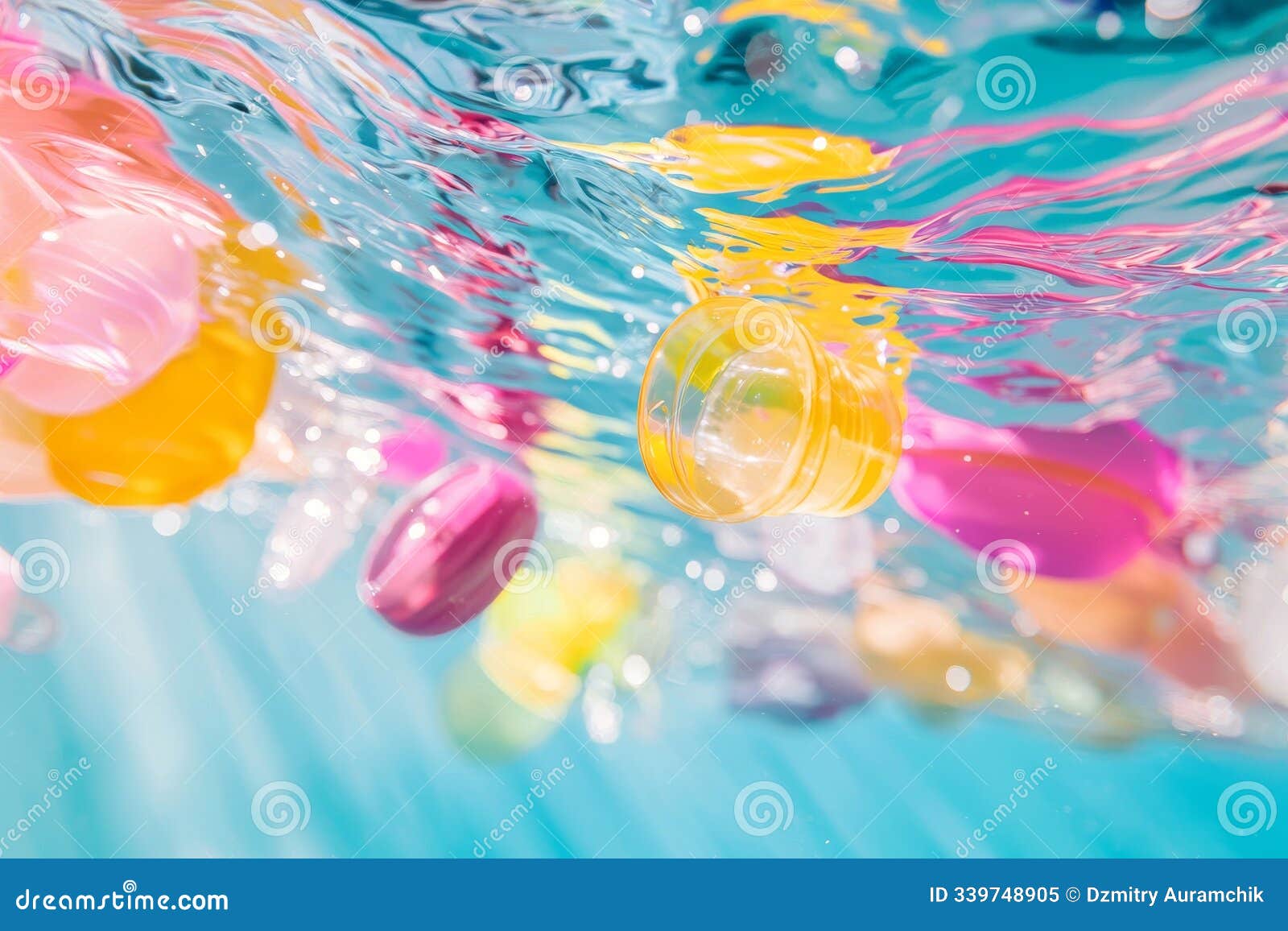 A Concept of Pollution in Nature Depicted by Bright Microplastic ...