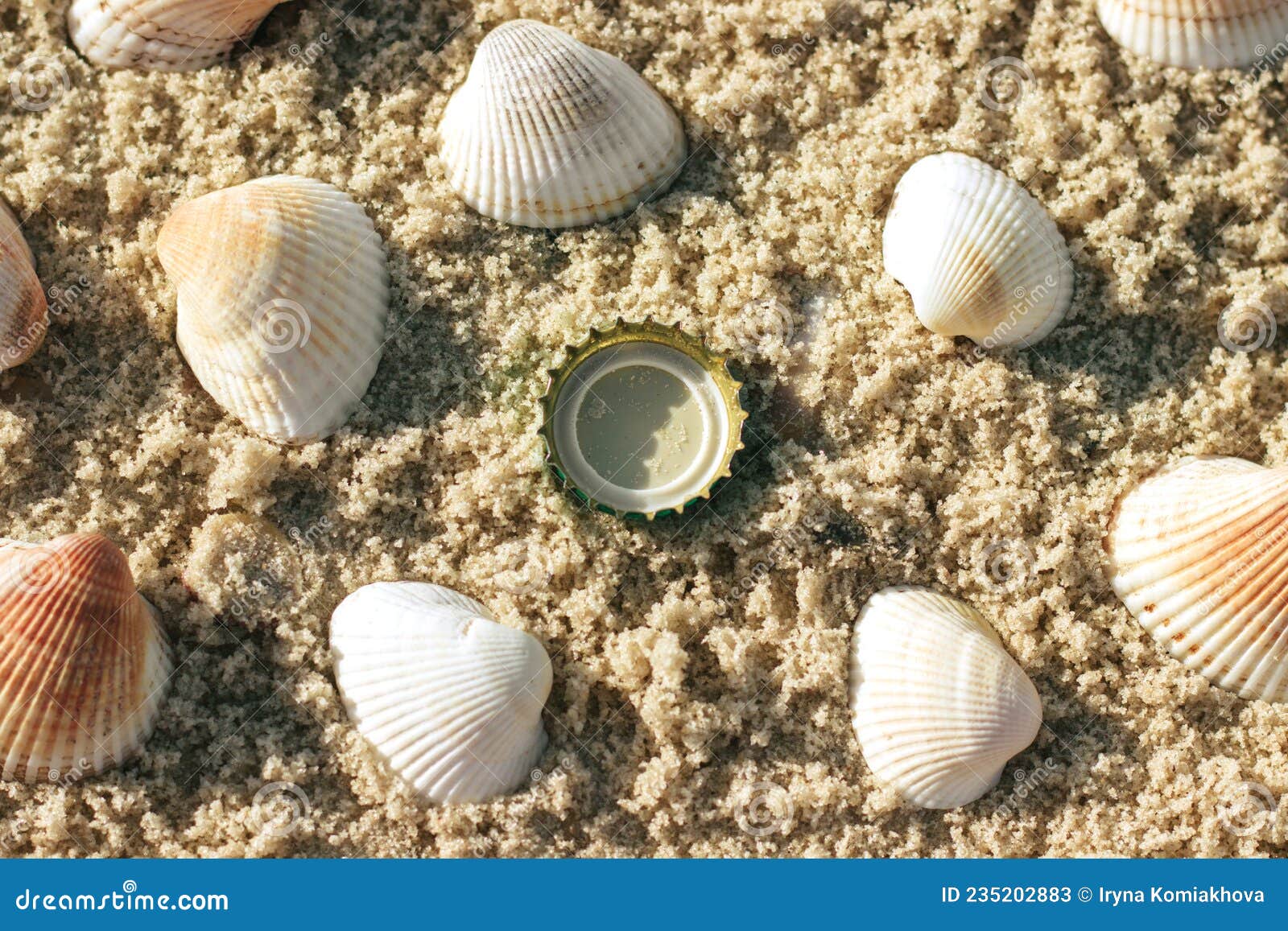 The Concept of Pollution of the Planet, the Bottle Cap Lies among the ...