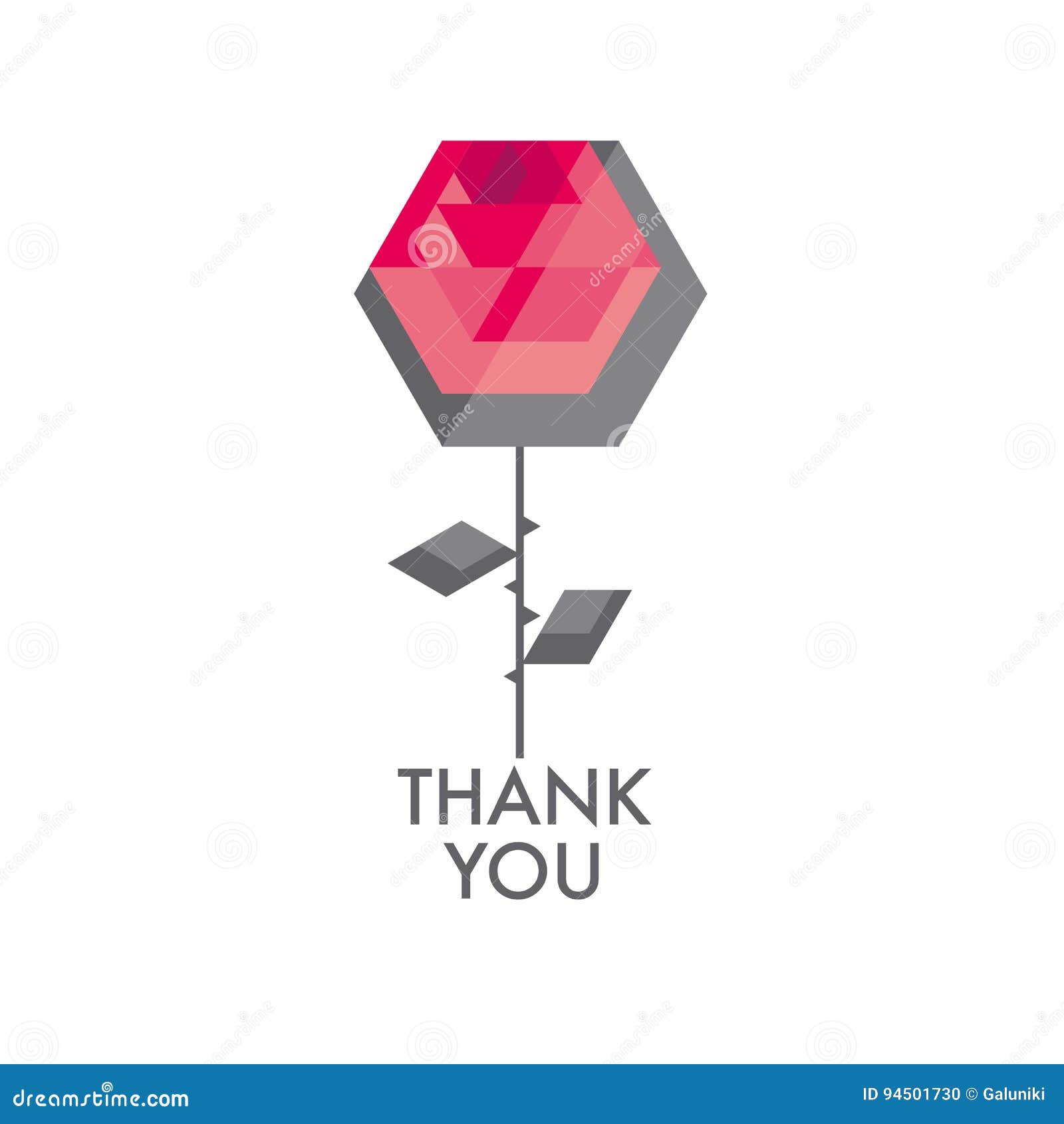 Concept Polygon Rose Flower Decorative Design Element. Stock Vector ...