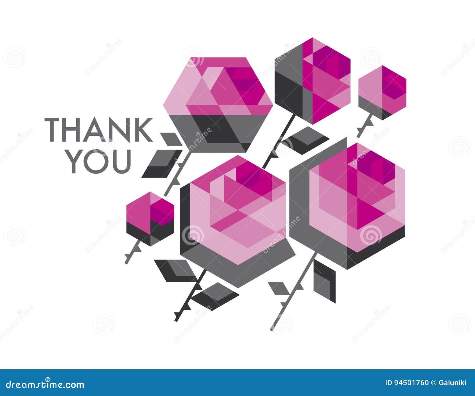 Concept Polygon Rose Flower Decorative Design Element. Stock Vector ...