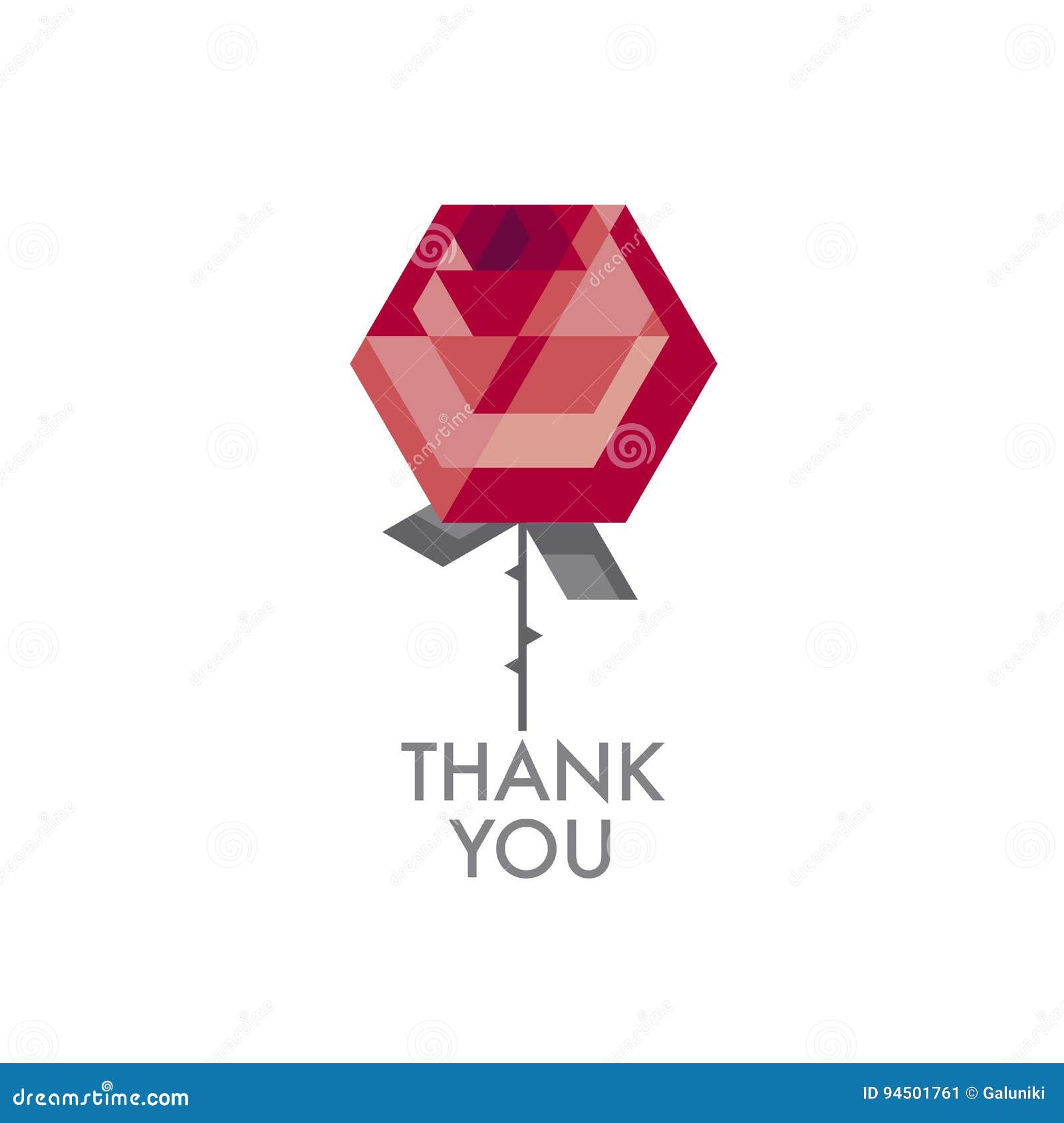 Concept Polygon Rose Flower Decorative Design Element. Stock Vector ...