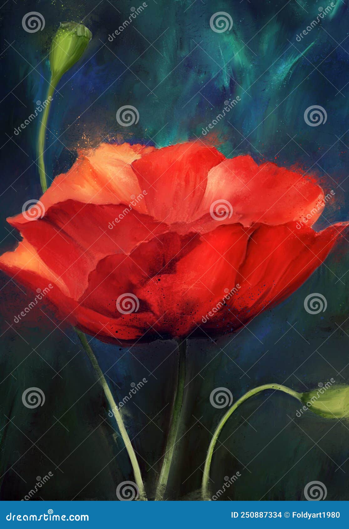 The_concept_of_a_digital_poppy Stock Photo - Image of isolated, bright ...