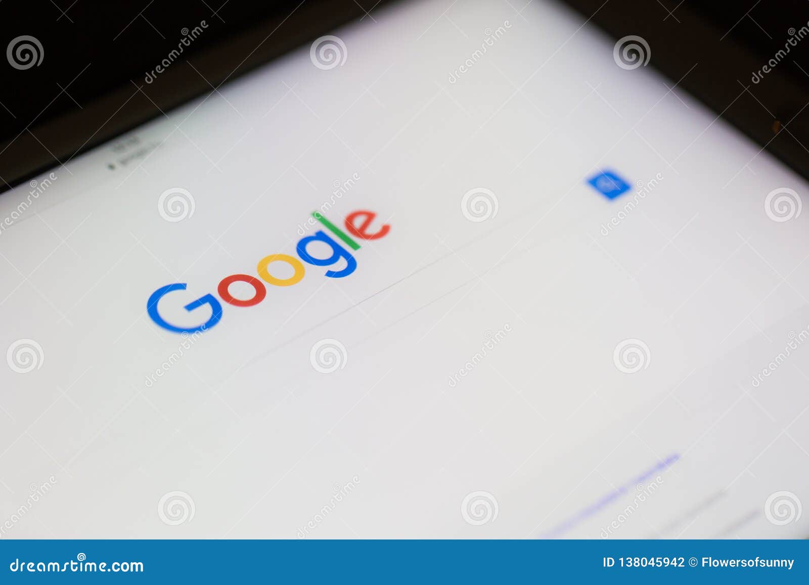 Debrecen, Hungary - May 07, 2018. Google.com Homepage and Cursor on the ...