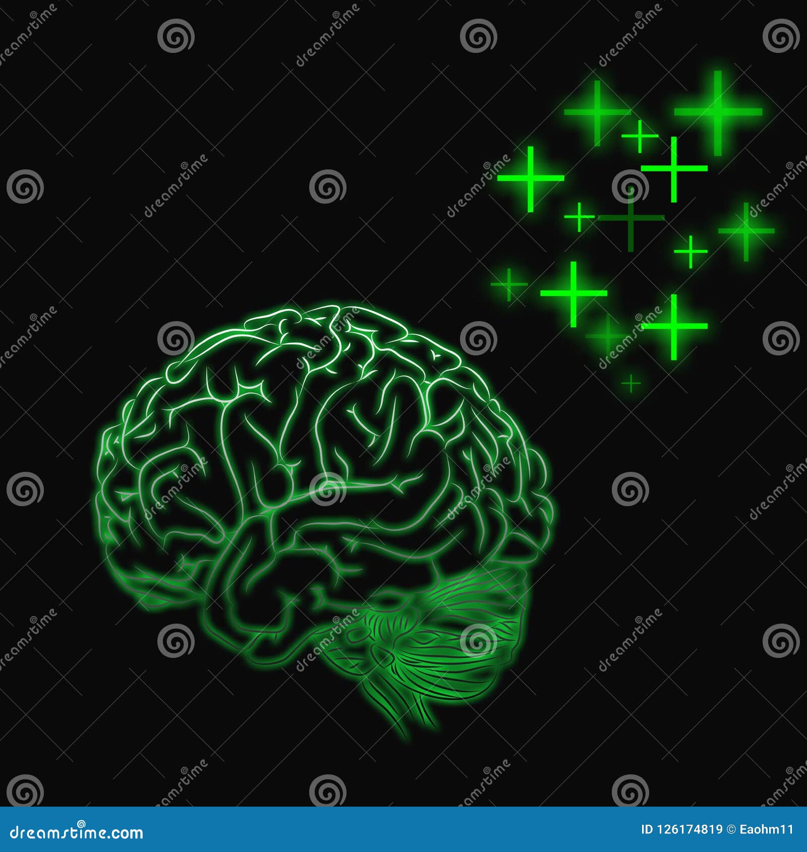 Positive Thinking and Black Background Stock Illustration ...