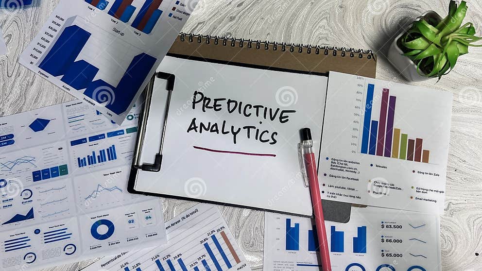 Concept of Predictive Analytics Write on Paperwork Isolated on Wooden ...