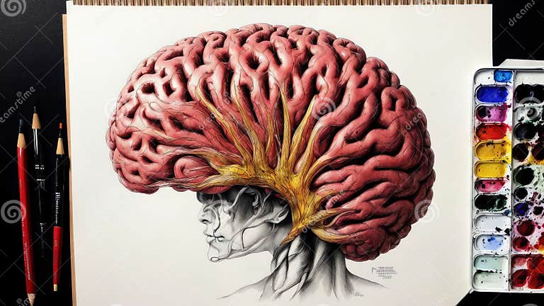 Prefrontal Cortex.AI Generated Stock Illustration - Illustration of ...