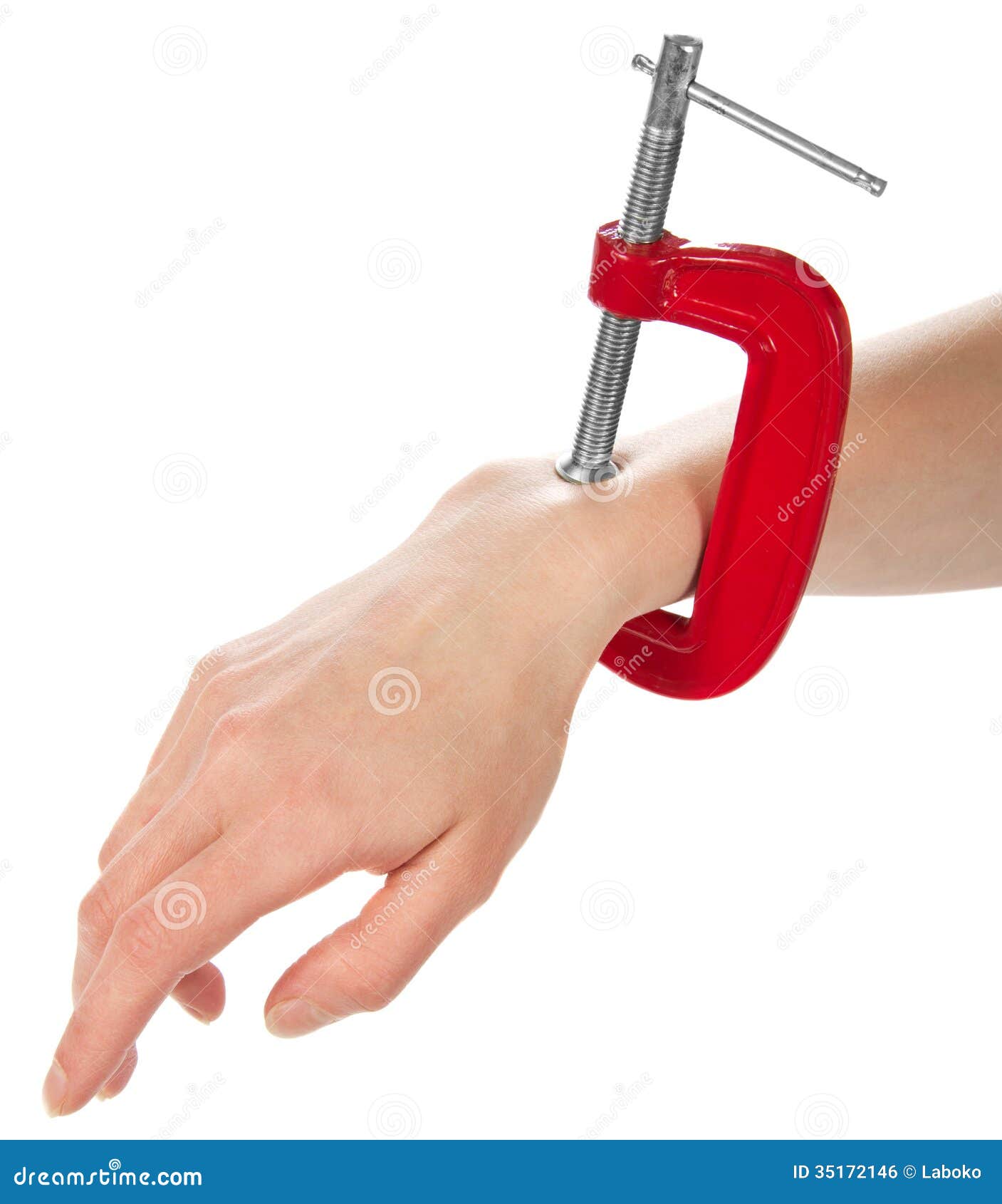 Concept of Pressure, Hand in a Vice Stock Photo - Image of mechanic ...