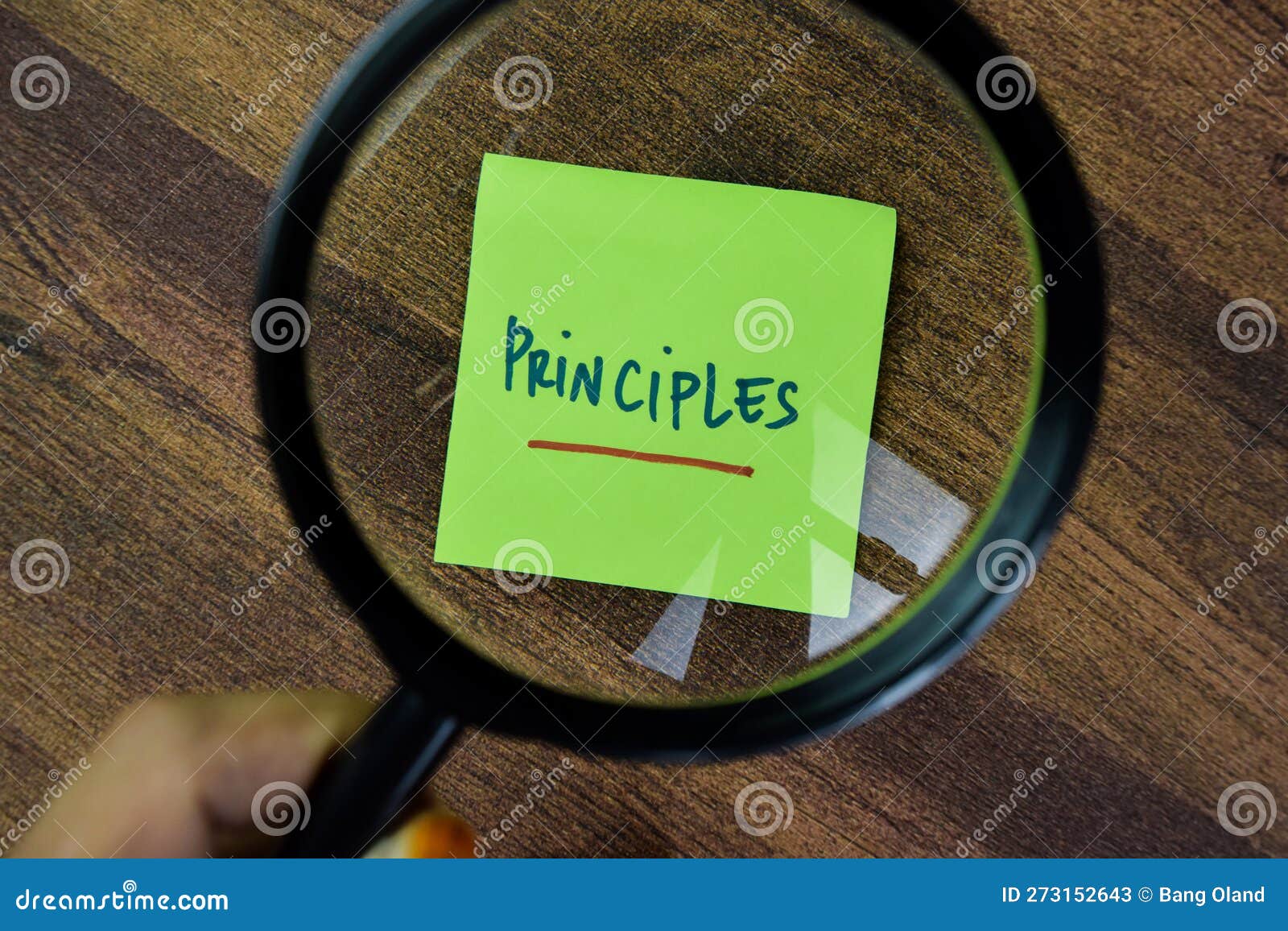 Concept of Principles Write on Sticky Notes Isolated on Wooden Table ...