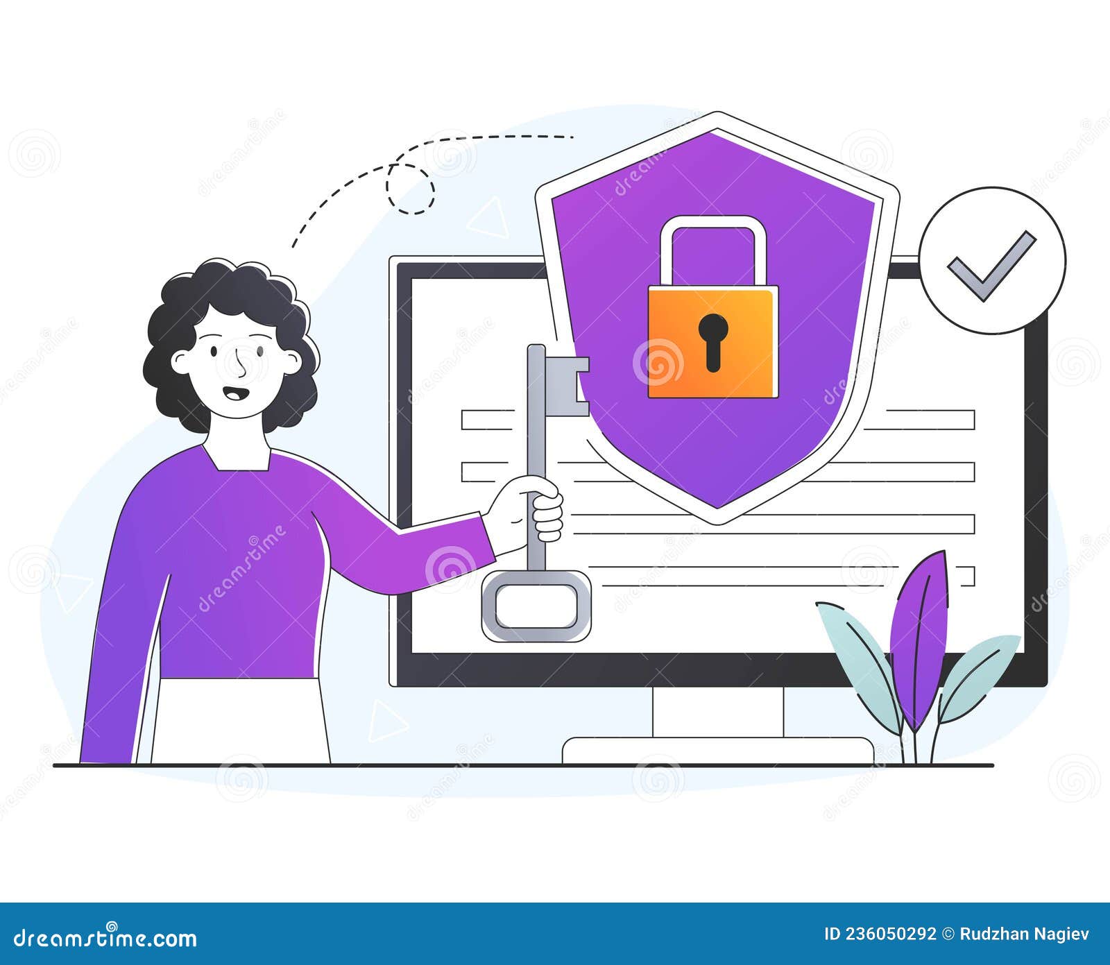 Concept of privacy policy stock vector. Illustration of online - 236050292