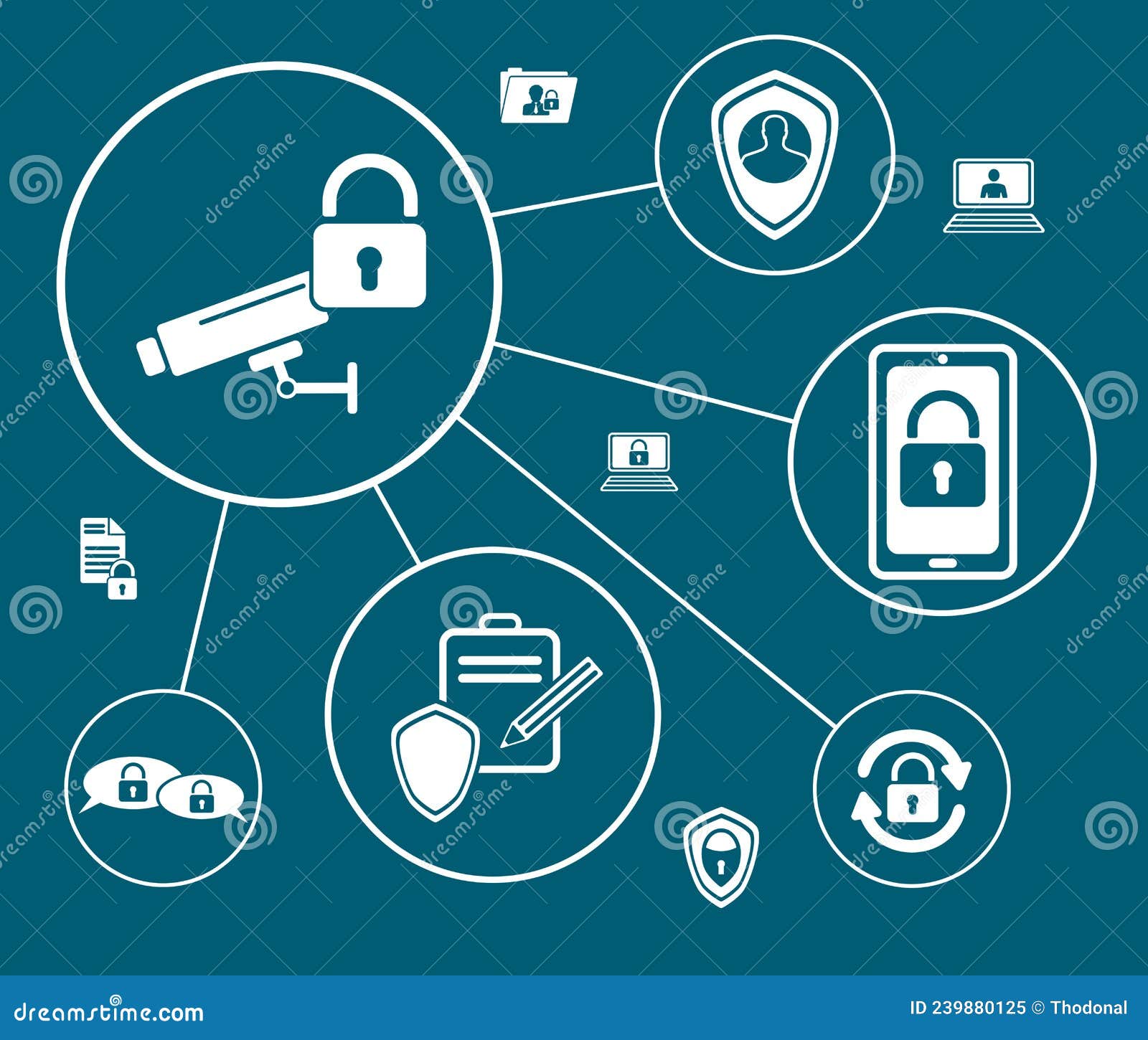 Concept of private data stock illustration. Illustration of database ...