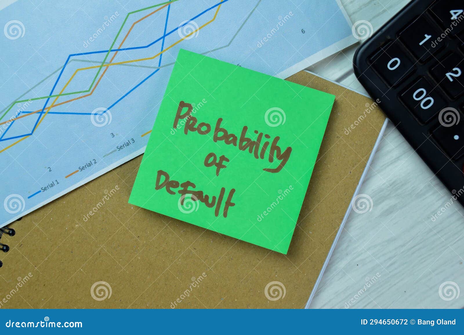 Concept of Probability of Default Write on Sticky Notes Isolated on ...