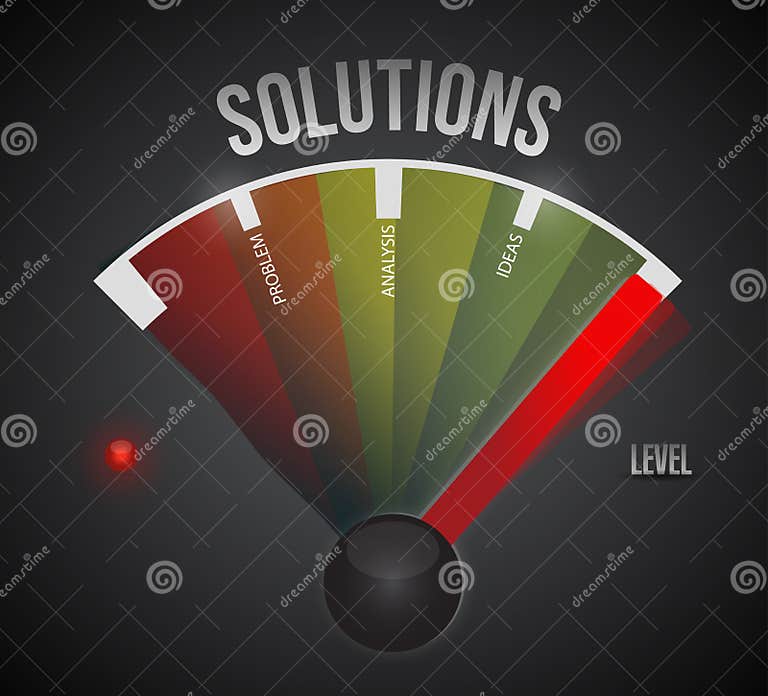 Concept of Problem Solving Meter Stock Illustration - Illustration of ...
