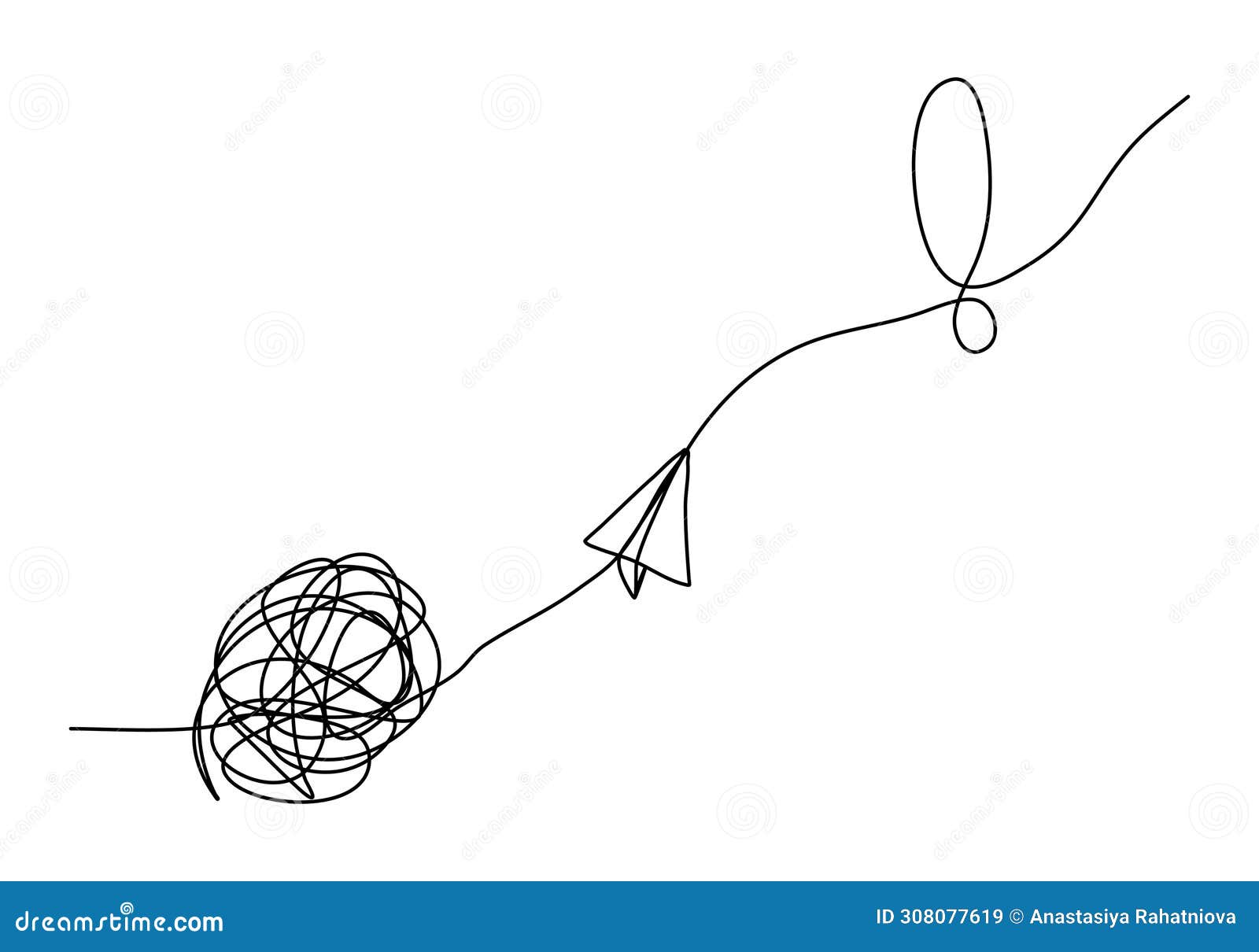 Concept for Problem Solving, One Line Drawing Vector Illustration Stock ...