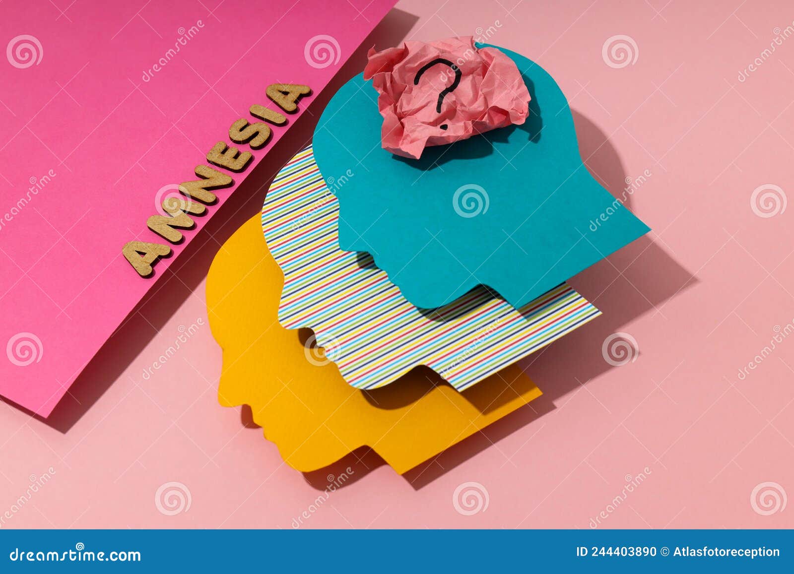 Concept of Problems with Memory, Amnesia Disease Stock Photo - Image of ...