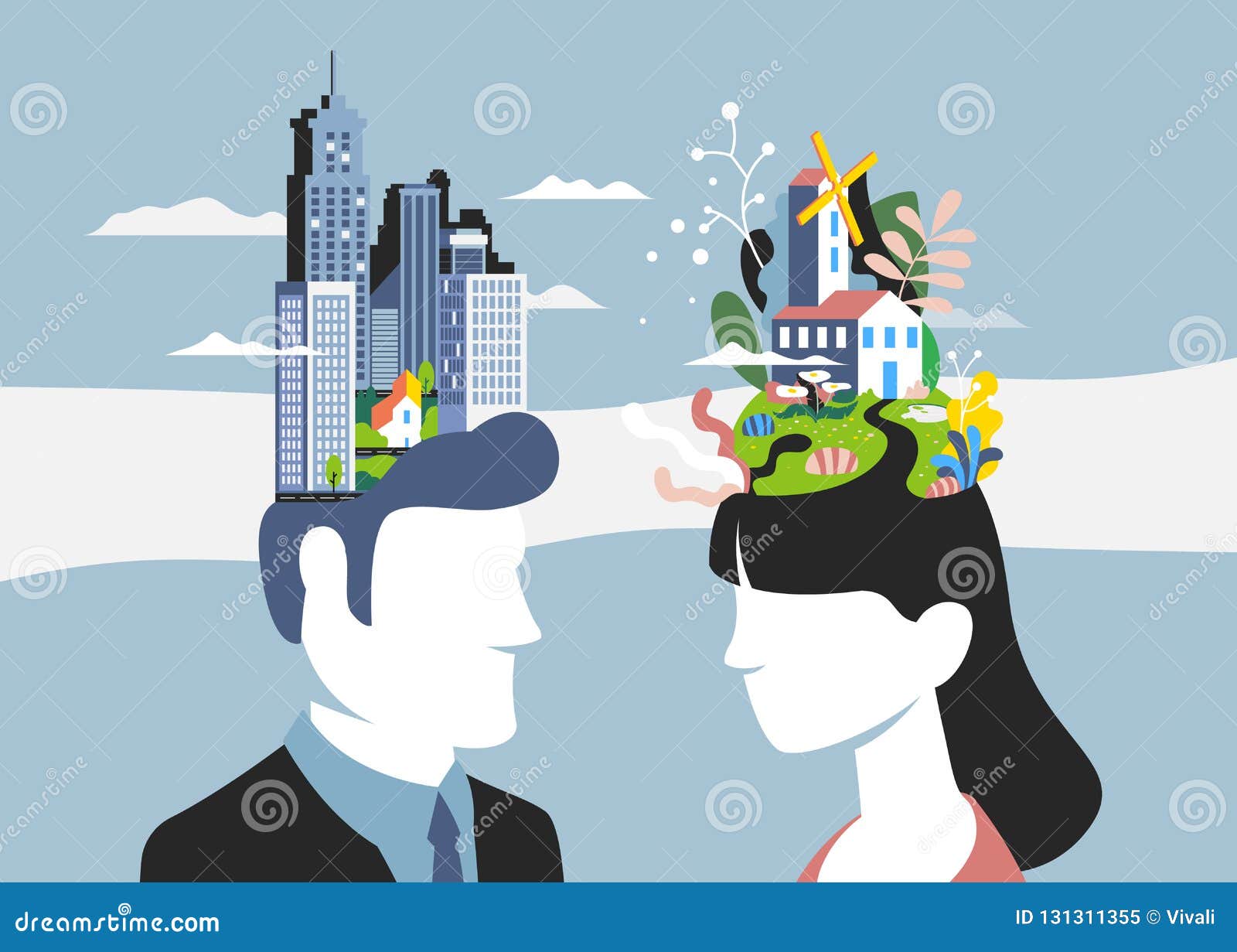 Concept about the Processes of Thinking of Men and Women, Creative ...