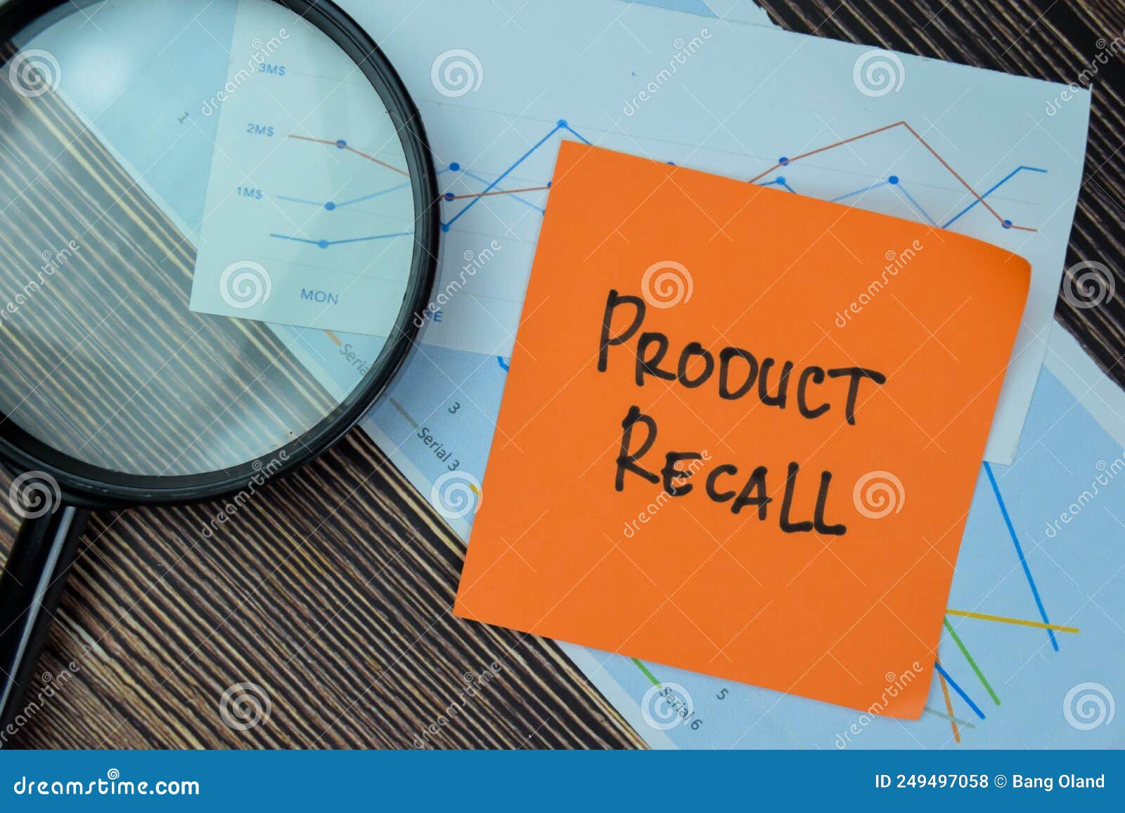 Concept of Product Recall Write on Sticky Notes Isolated on Wooden ...