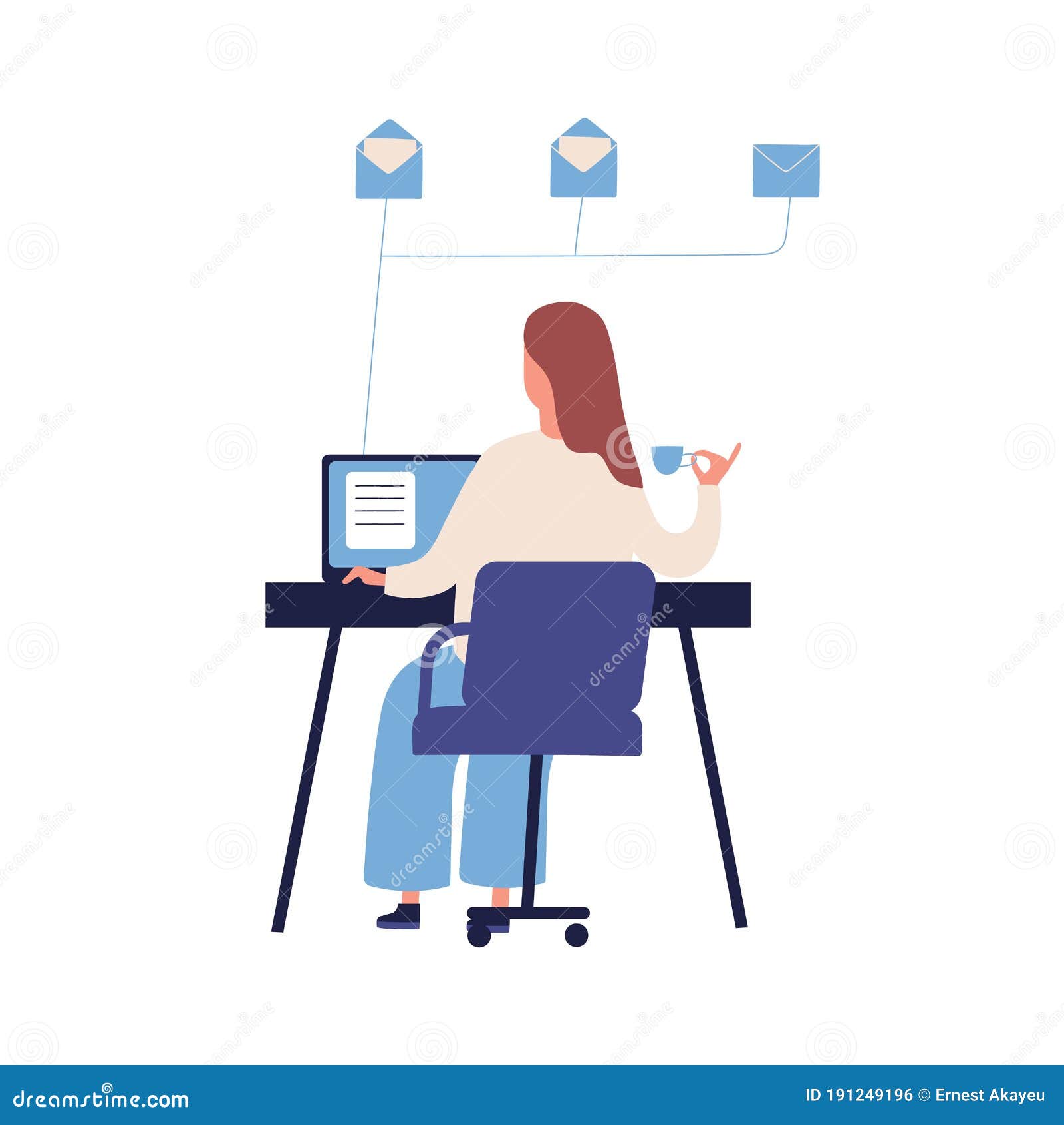 Read Email Icon Design. Opened Mail Envelope Symbol. Simple Clean ...