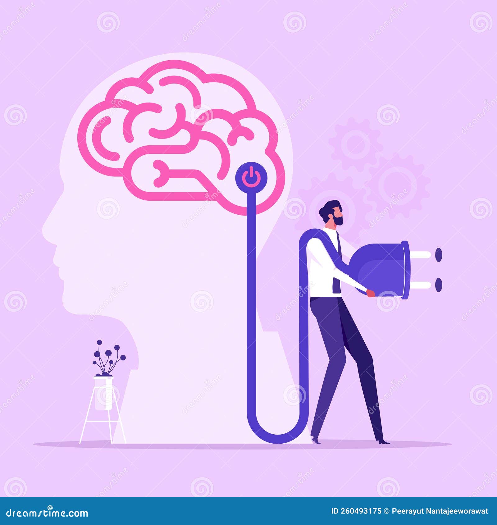 Concept of Productivity Boost, Source of Energy for Brain Charging ...