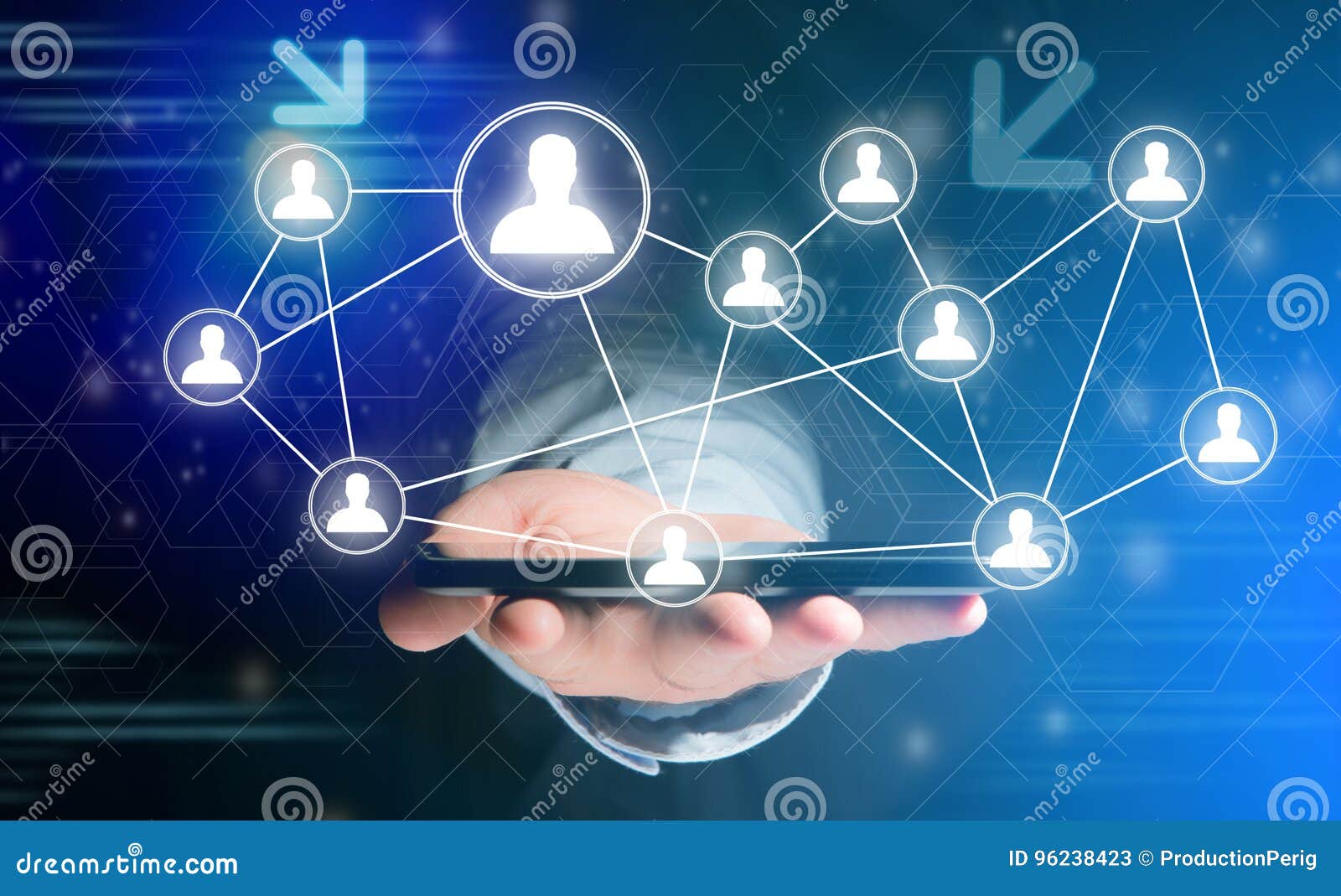 Concept of Professional Contact Relationship with Icon Around - Stock ...