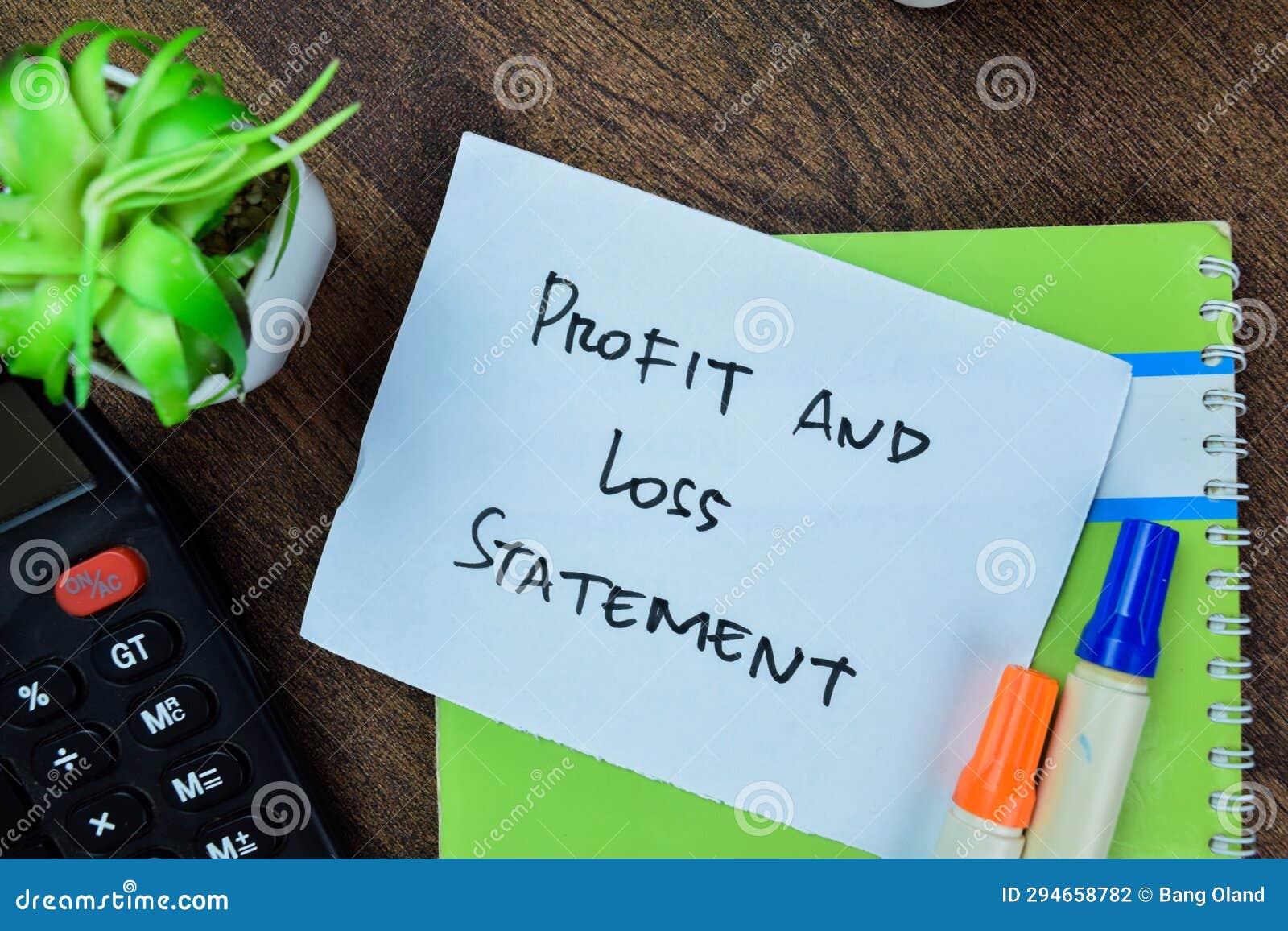 Concept of Profit and Loss Statement Write on Sticky Notes Isolated on ...
