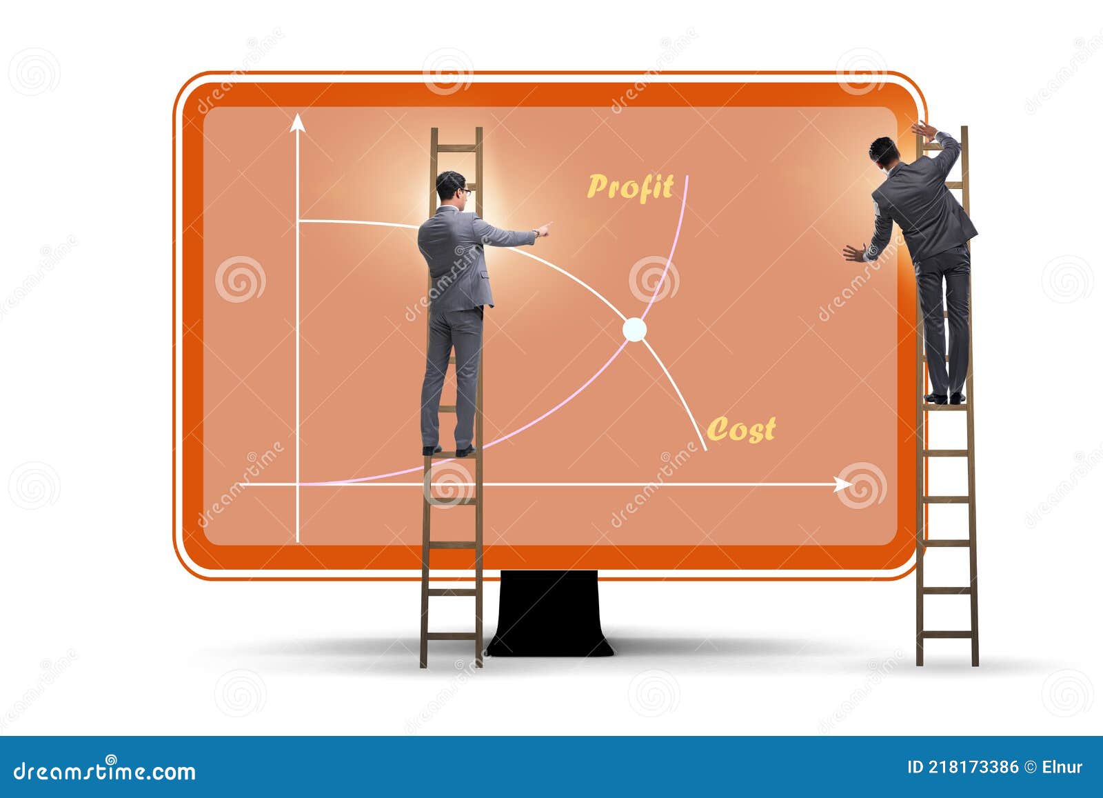 Concept of Proft and Loss with Businessman Stock Photo - Image of ...